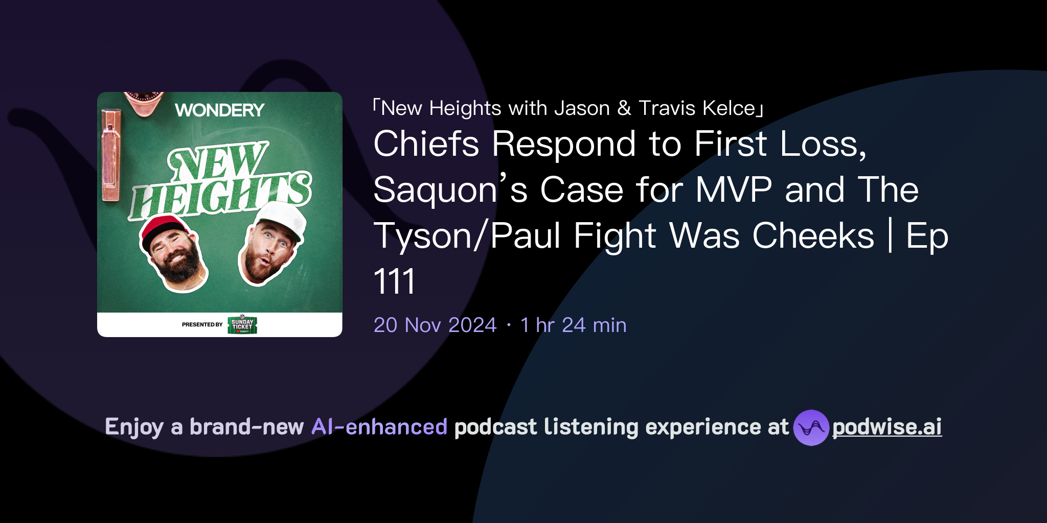 Chiefs Respond to First Loss, Saquon’s Case for MVP and The Tyson/Paul Fight Was Cheeks | Ep 111 ...