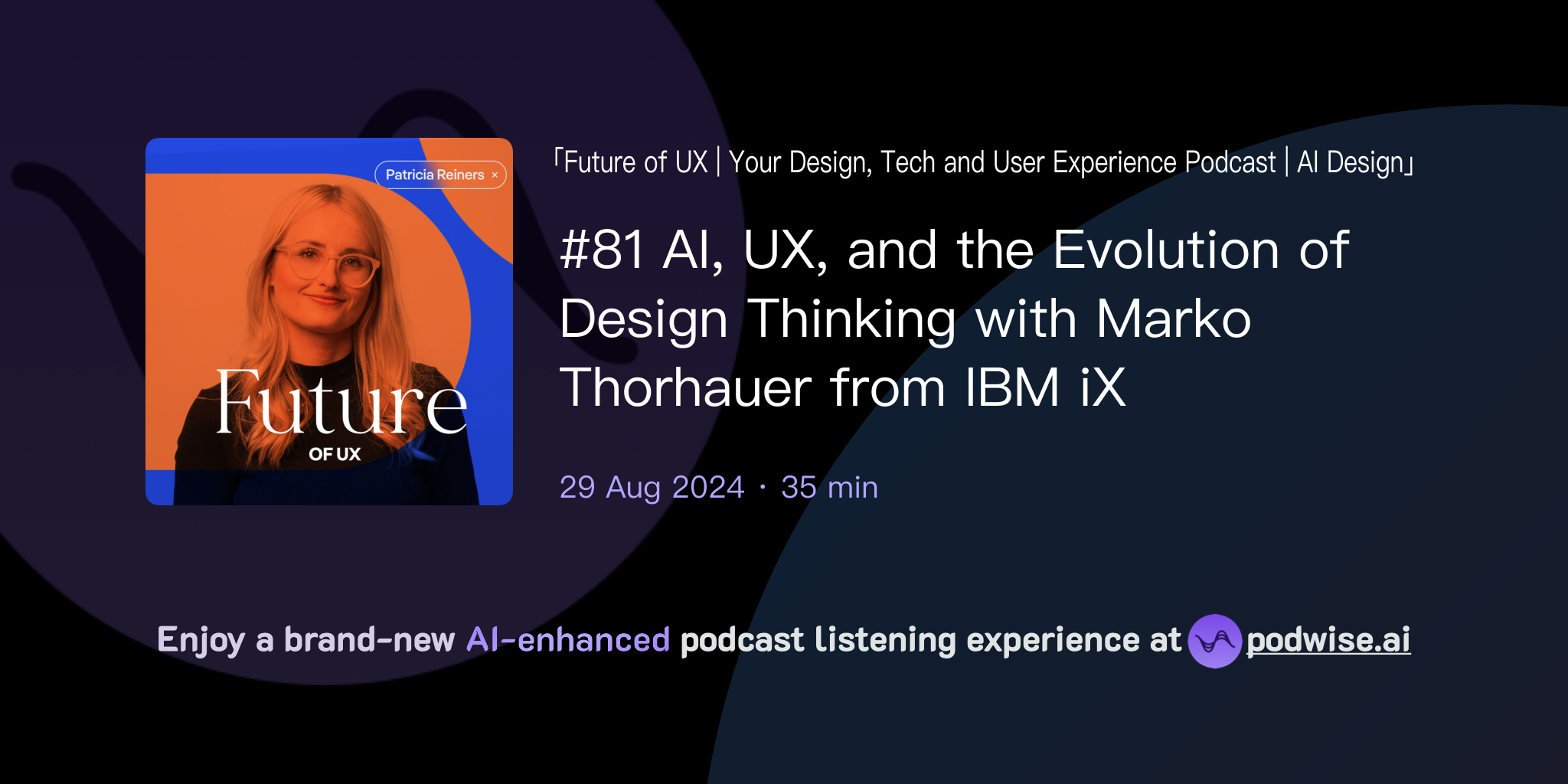 #81 AI, UX, and the Evolution of Design Thinking with Marko Thorhauer from IBM iX | Future of UX ...