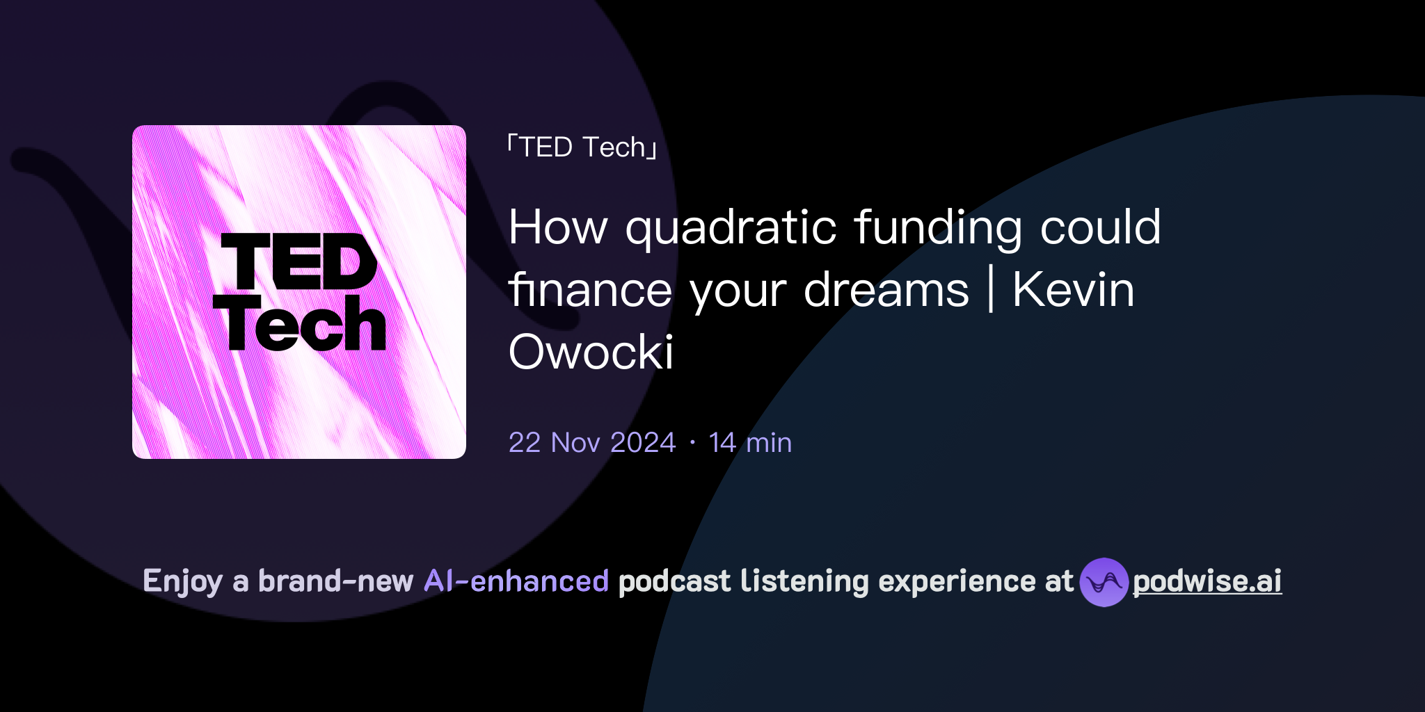 How quadratic funding could finance your dreams | Kevin Owocki | TED ...
