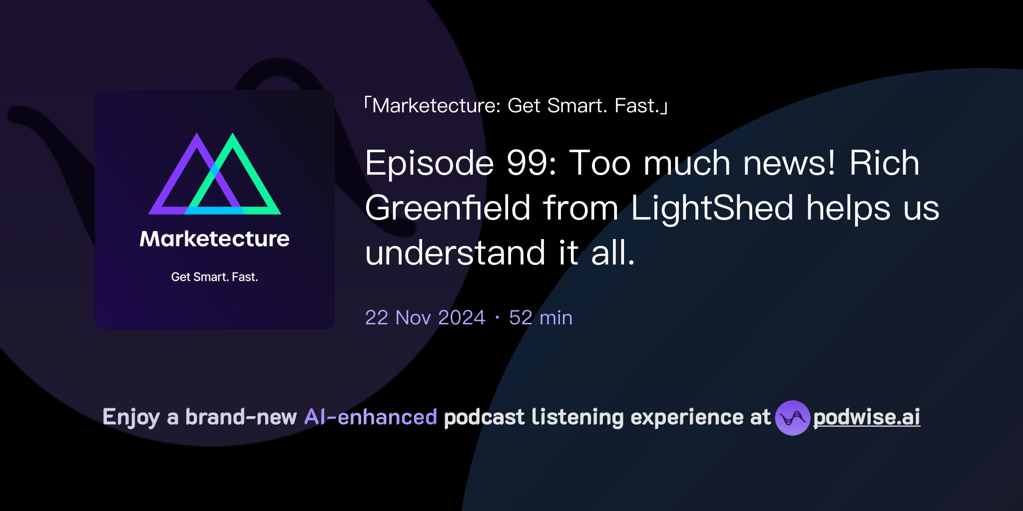 Episode 99: Too much news! Rich Greenfield from LightShed helps us understand it all ...