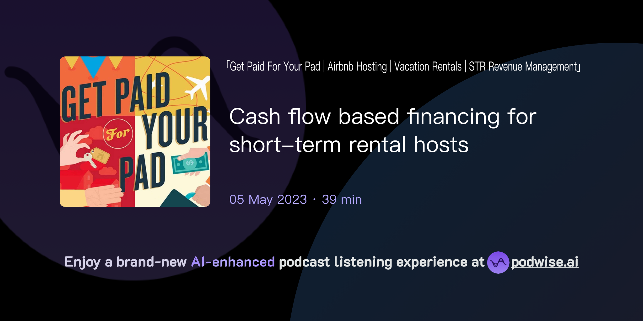 Cash flow based financing for short-term rental hosts | Get Paid For ...