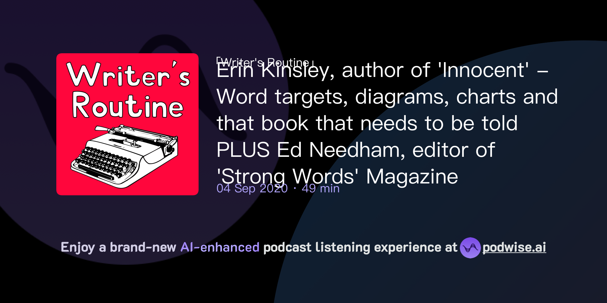 Erin Kinsley, author of 'Innocent' - Word targets, diagrams, charts and ...
