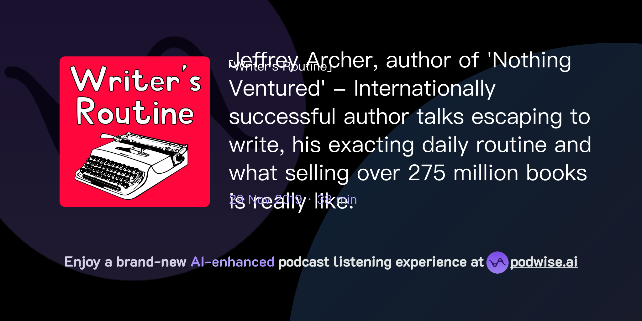 Jeffrey Archer, author of 'Nothing Ventured' - Internationally ...