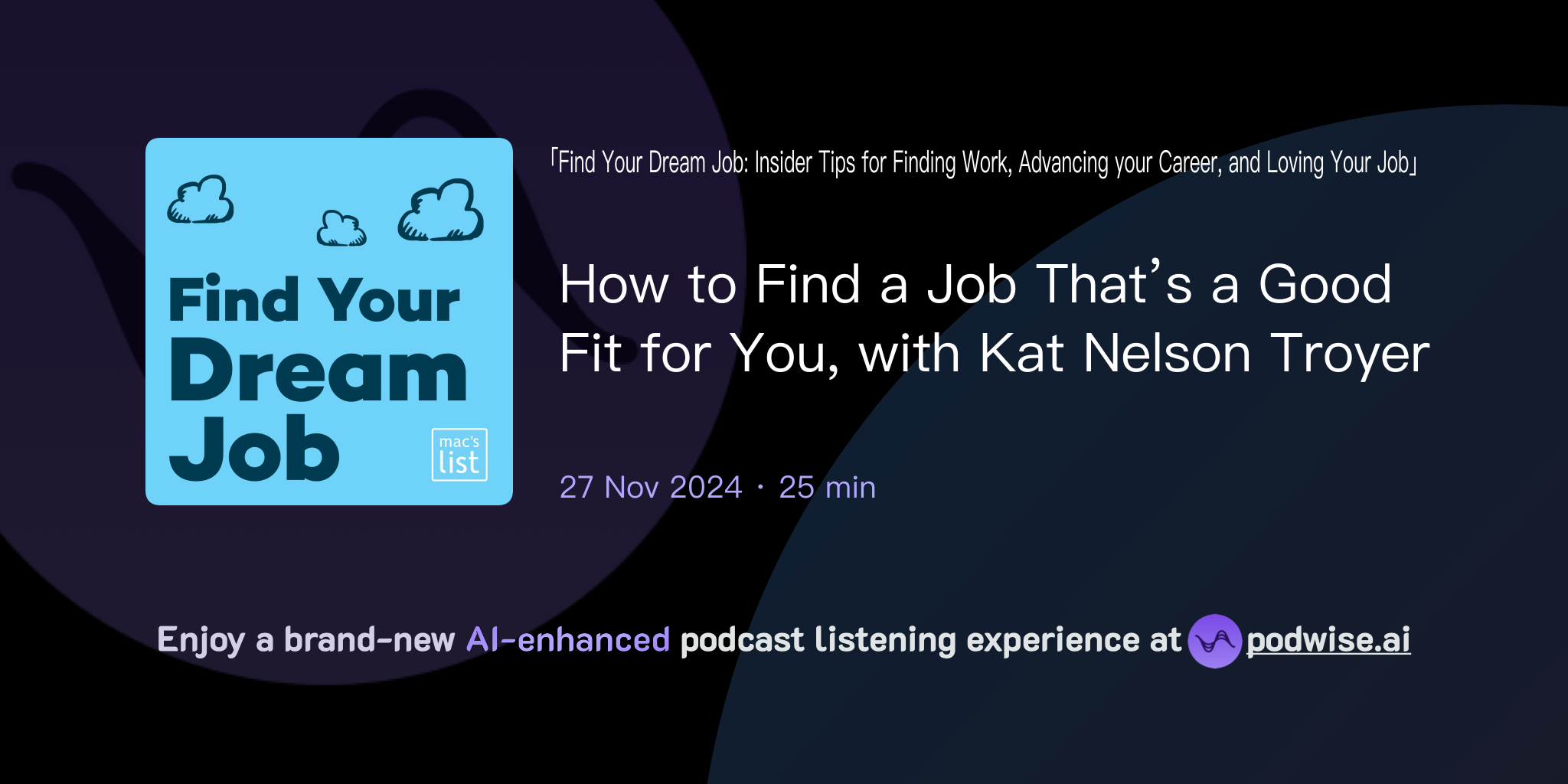 How to Find a Job That’s a Good Fit for You, with Kat Nelson Troyer ...