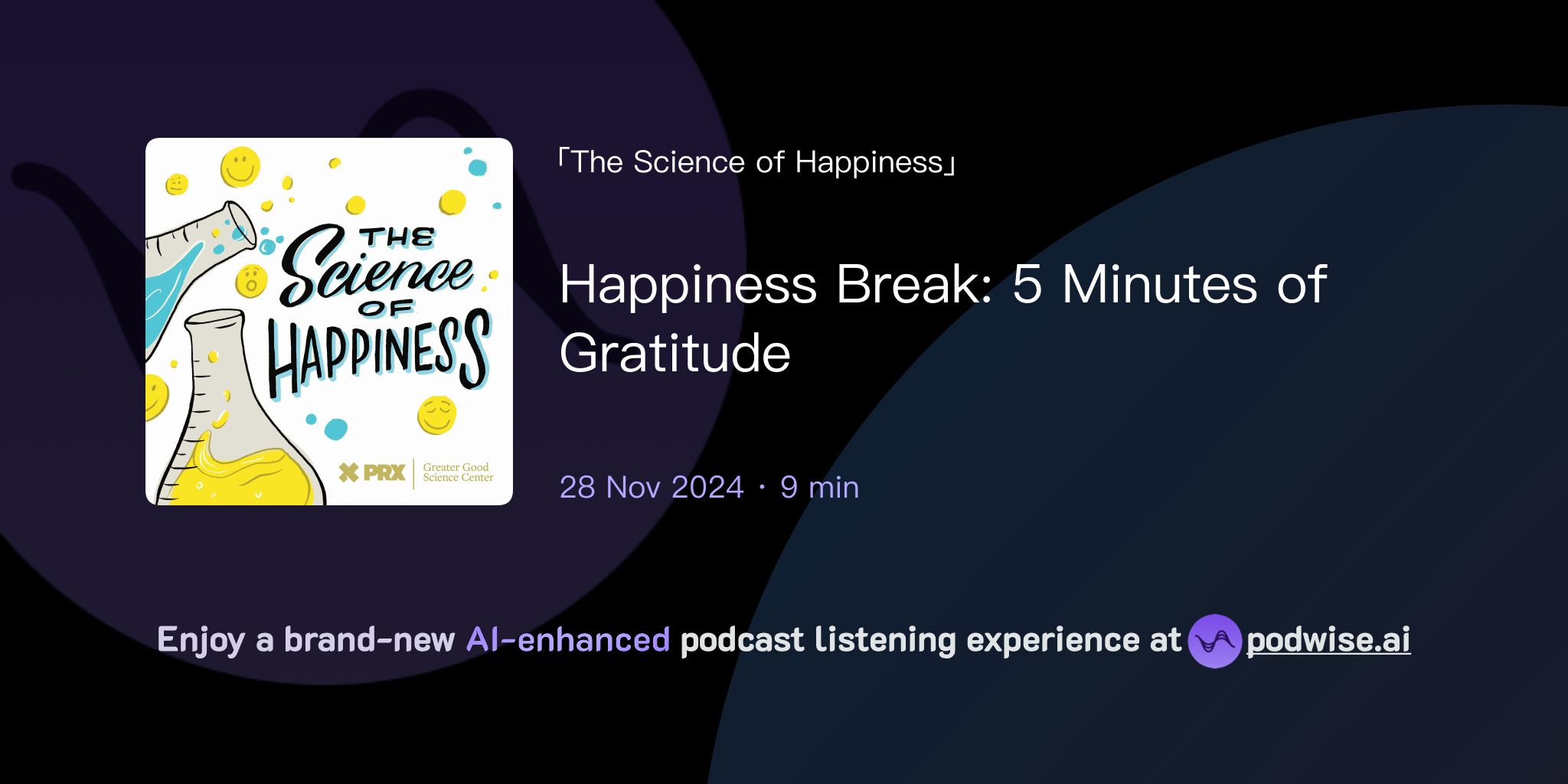 Happiness Break: 5 Minutes of Gratitude | The Science of Happiness ...