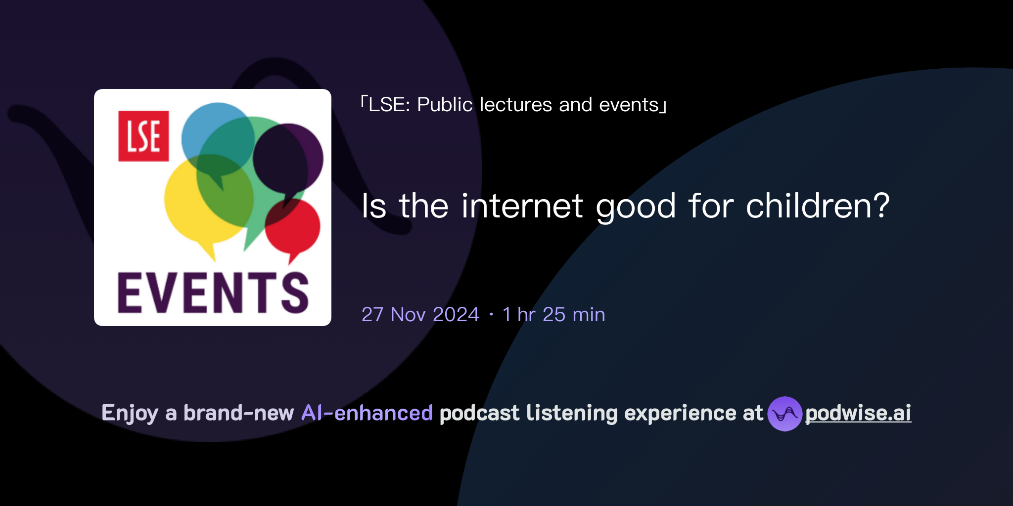Is the internet good for children? | LSE: Public lectures and events ...