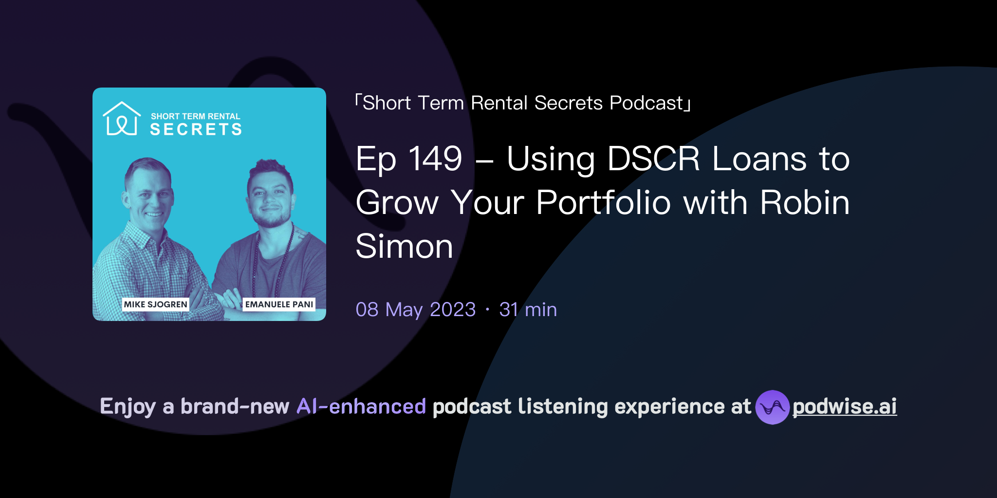 Ep 149 - Using DSCR Loans to Grow Your Portfolio with Robin Simon ...
