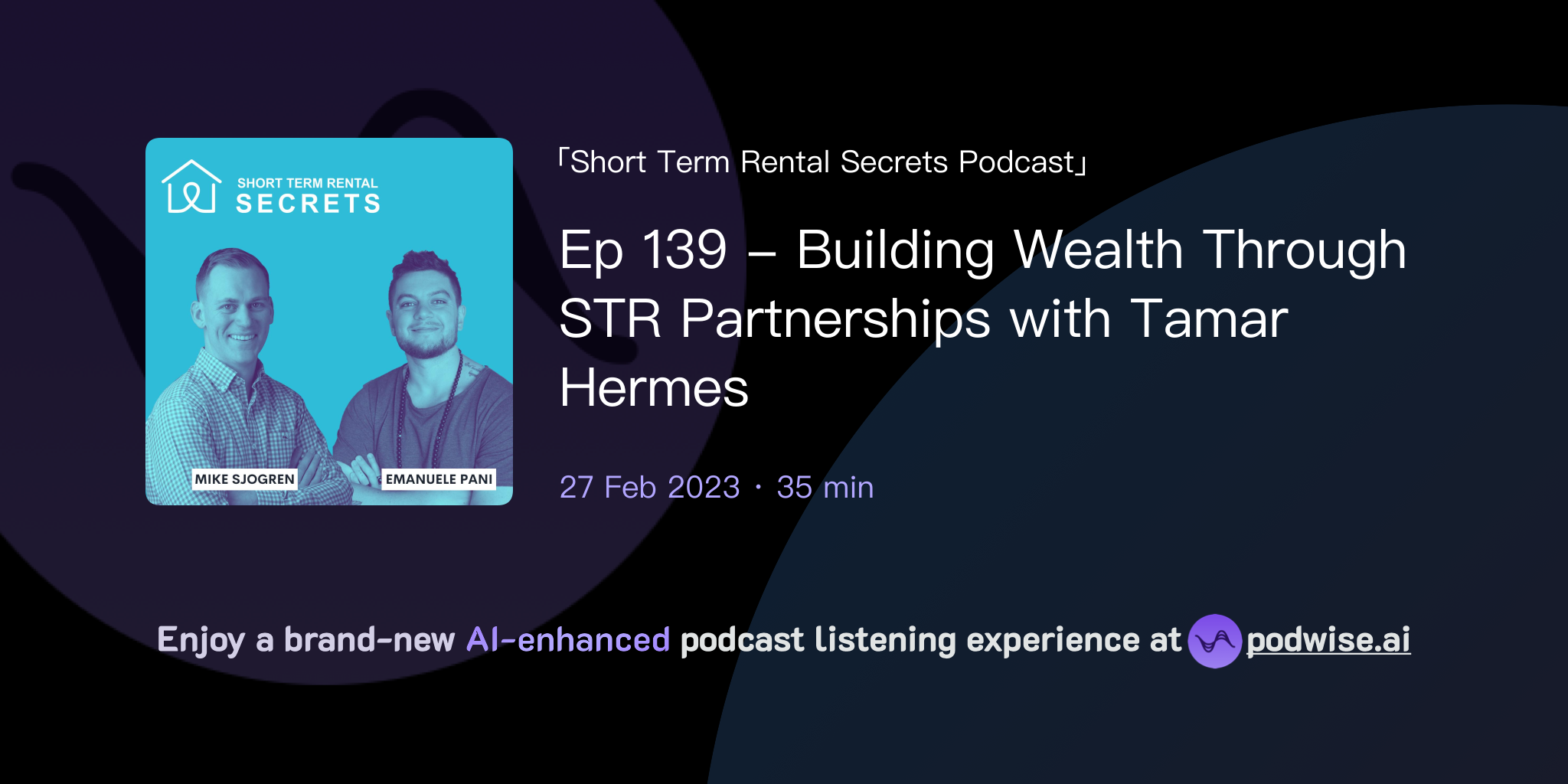 Ep 139 - Building Wealth Through STR Partnerships with Tamar Hermes | Short Term Rental Secrets ...