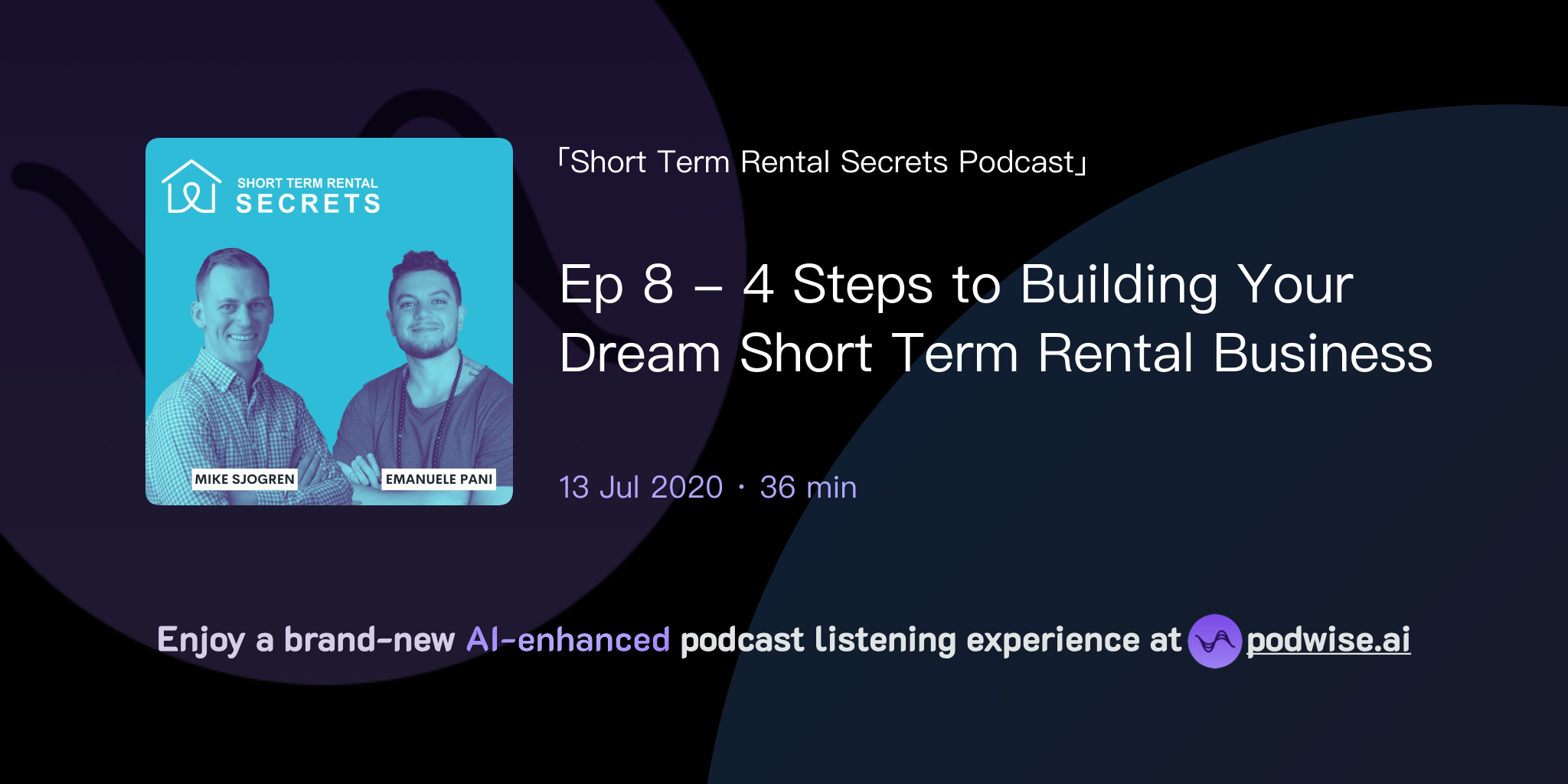 Ep 8 - 4 Steps to Building Your Dream Short Term Rental Business | Short Term Rental Secrets ...