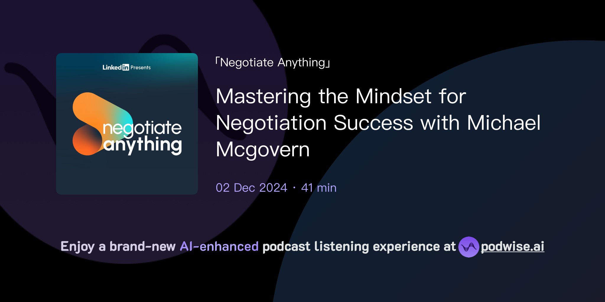 Mastering the Mindset for Negotiation Success with Michael Mcgovern ...