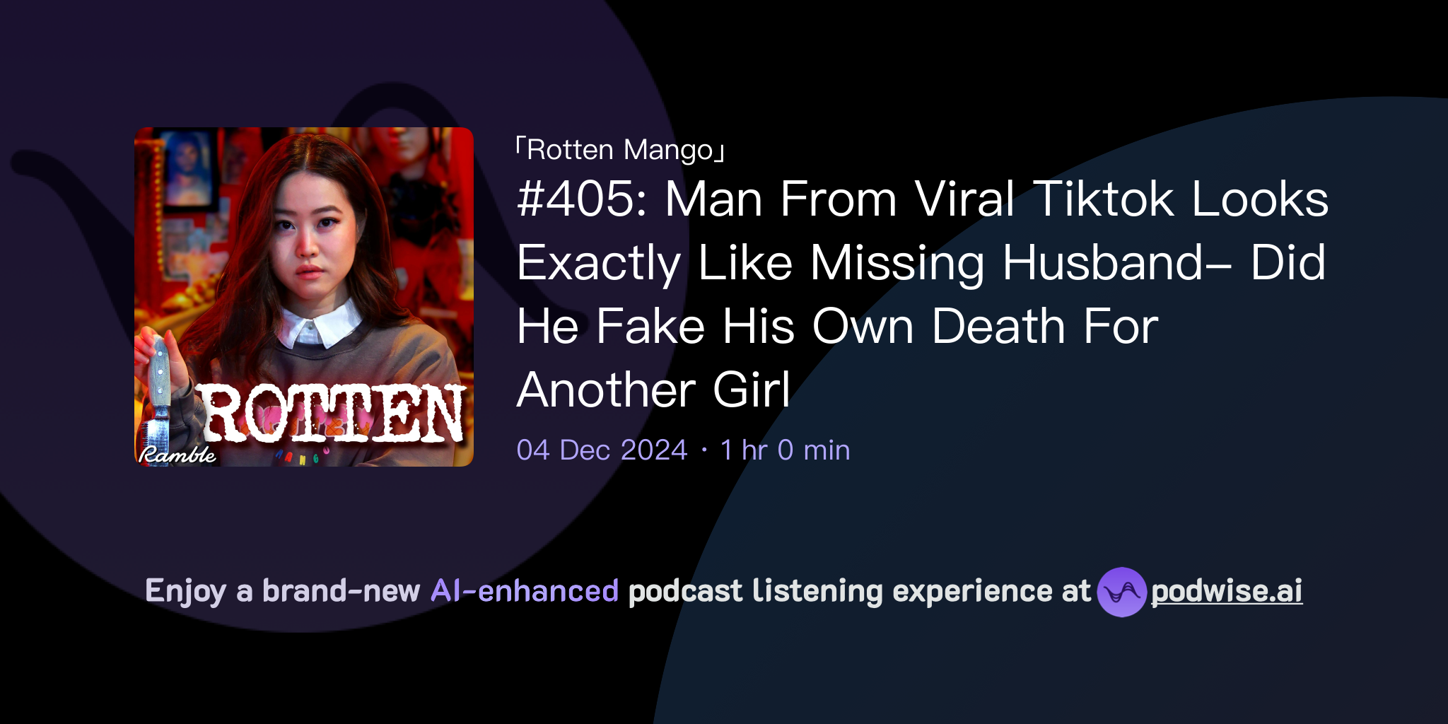 #405: Man From Viral Tiktok Looks Exactly Like Missing Husband- Did He Fake His Own Death For ...