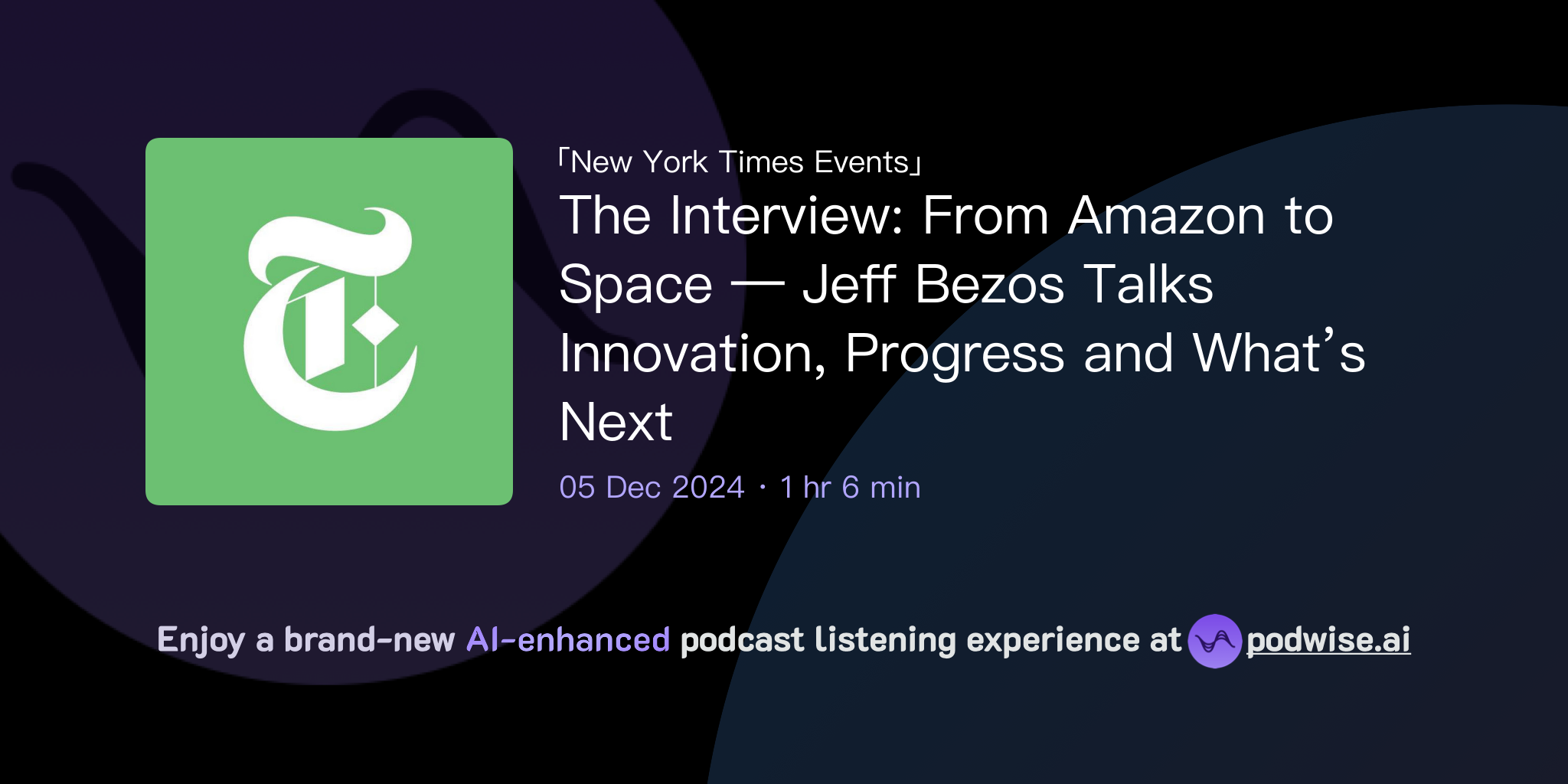 The Interview: From Amazon to Space — Jeff Bezos Talks Innovation ...