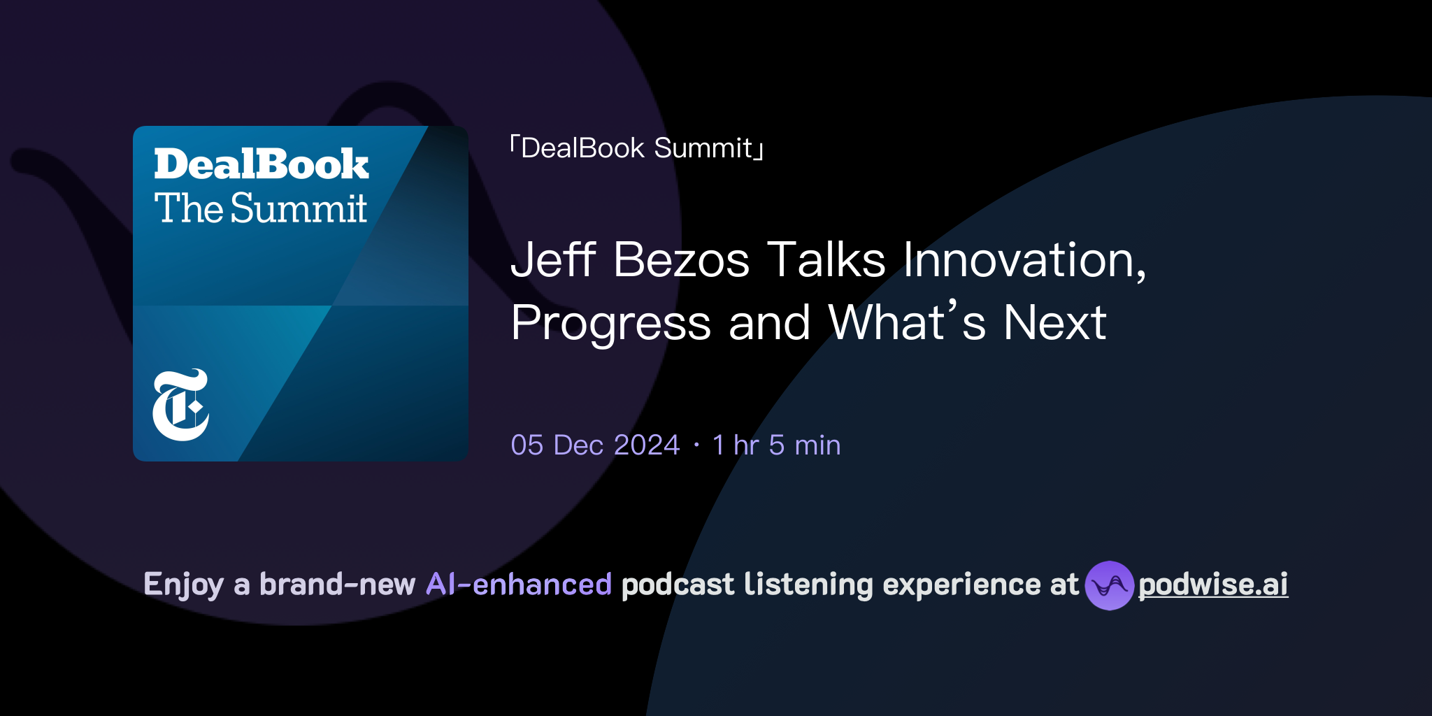 Jeff Bezos Talks Innovation, Progress and What’s Next | DealBook Summit ...