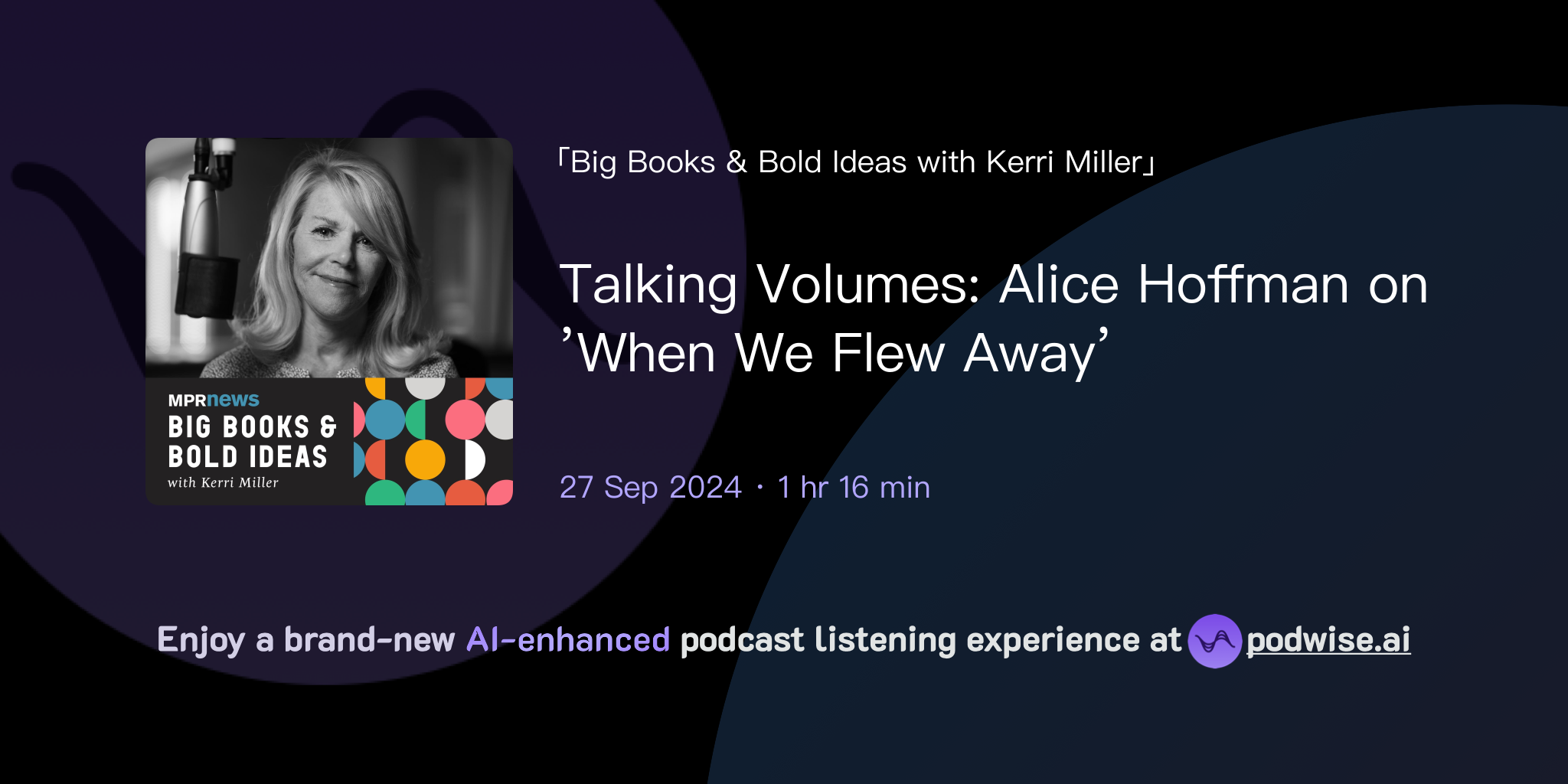 Talking Volumes: Alice Hoffman on ’When We Flew Away’ | Big Books ...