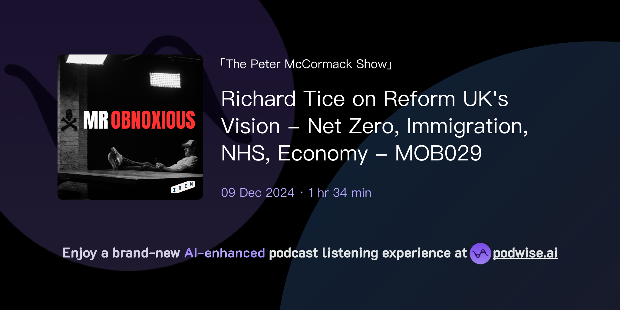 Richard Tice on Reform UK's Vision - Net Zero, Immigration, NHS ...