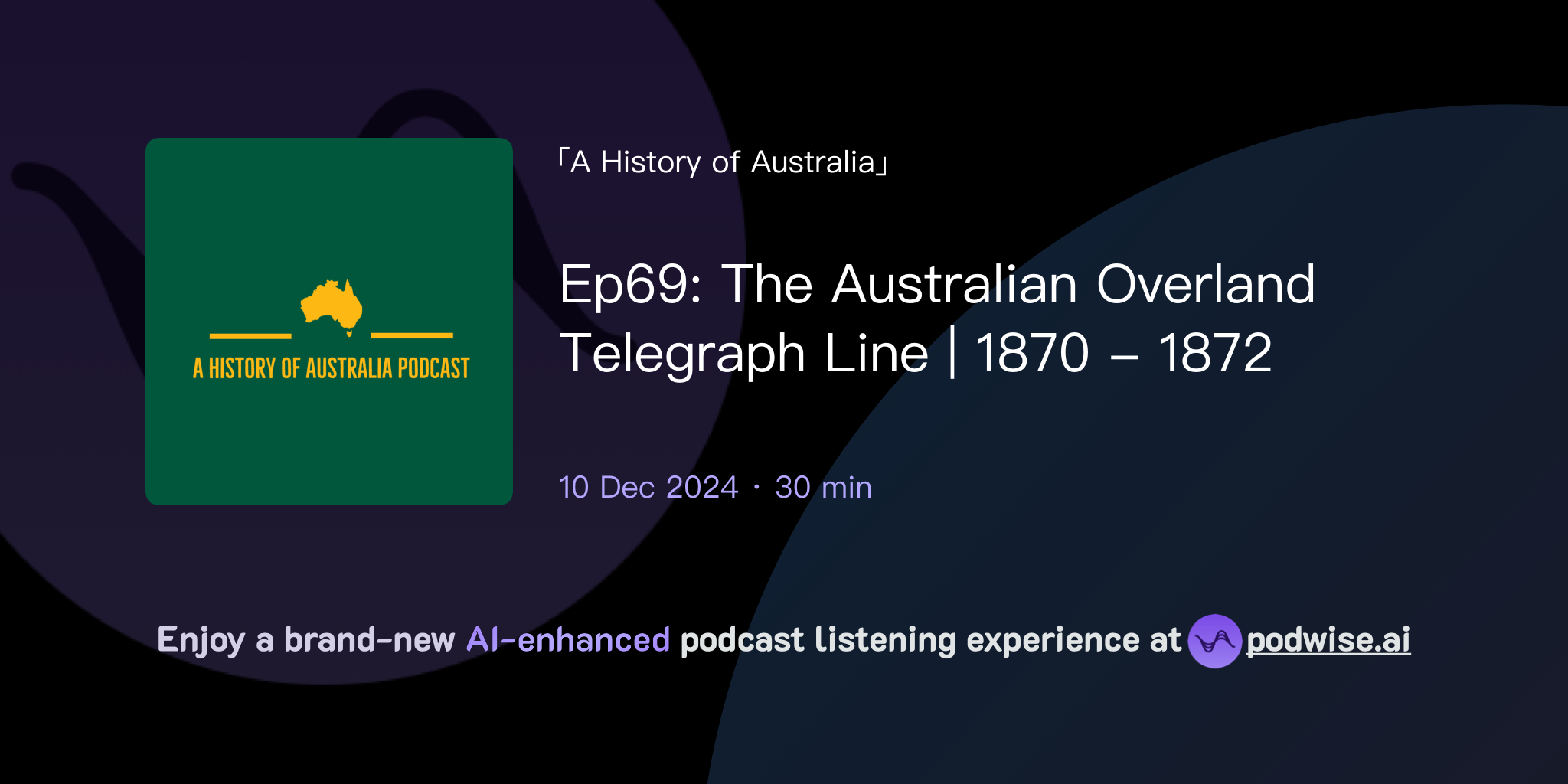 Ep69: The Australian Overland Telegraph Line | 1870 - 1872 | A History ...