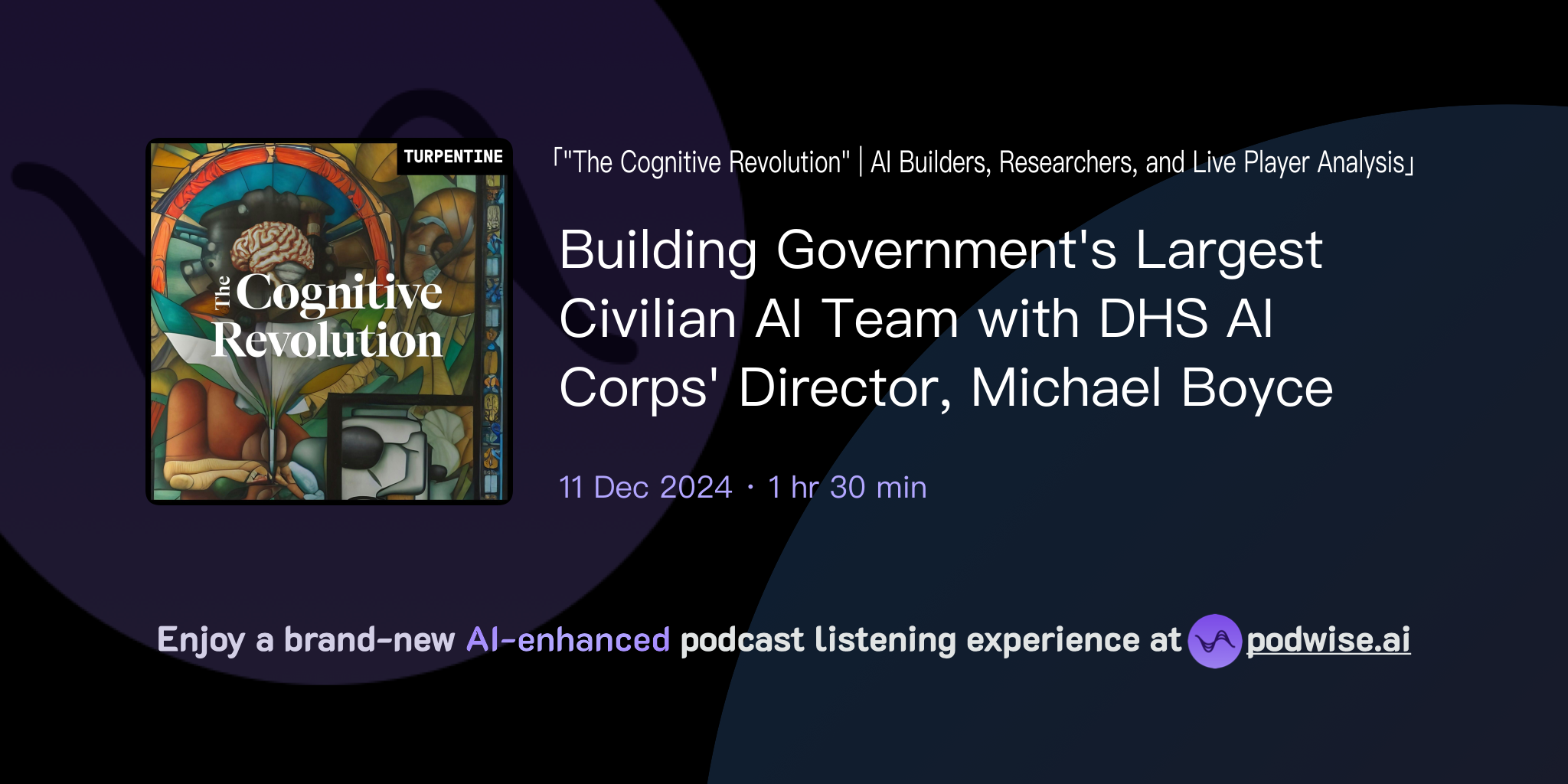Building Government's Largest Civilian AI Team with DHS AI Corps' Director, Michael Boyce | "The ...
