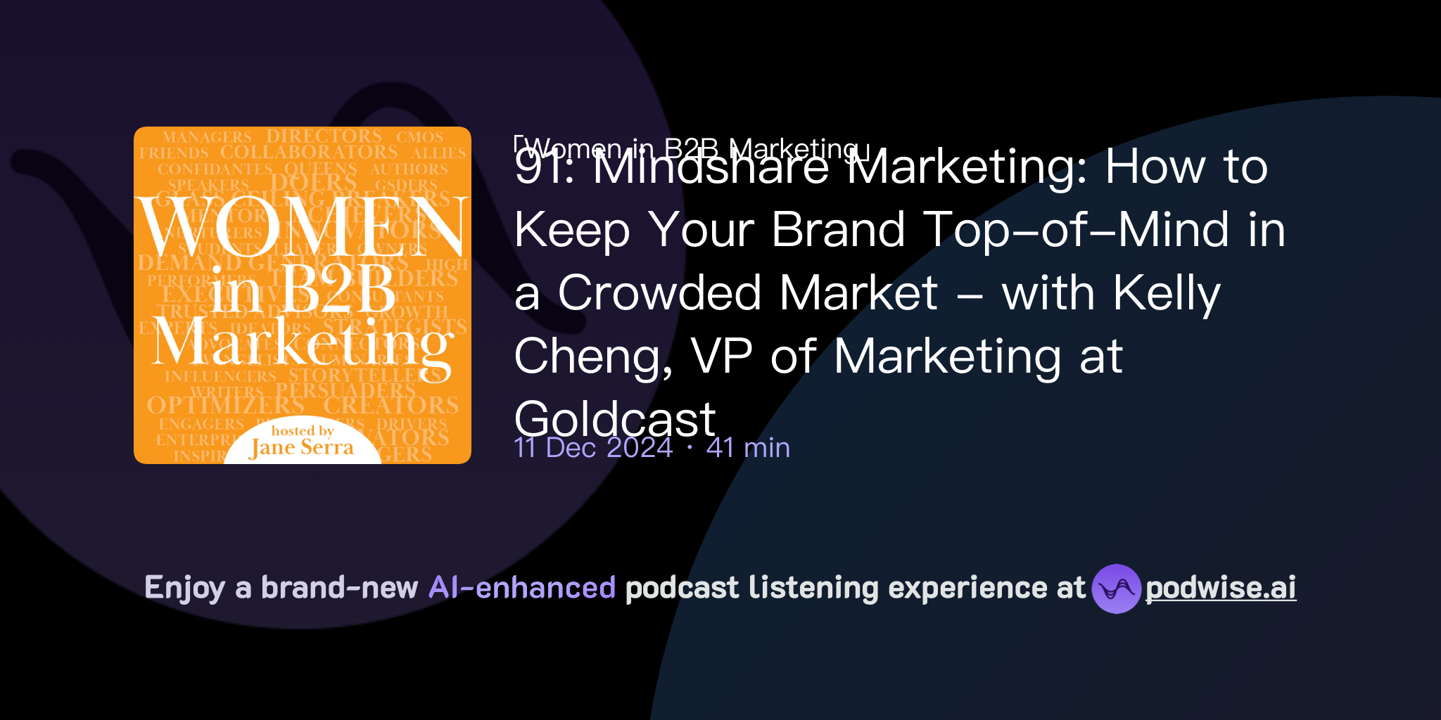 91: Mindshare Marketing: How to Keep Your Brand Top-of-Mind in a Crowded Market - with Kelly ...