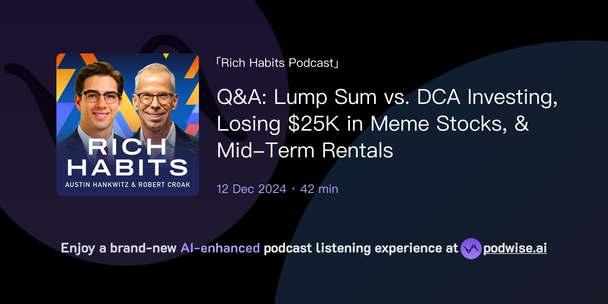 Q&A: Lump Sum vs. DCA Investing, Losing $25K in Meme Stocks, & Mid-Term ...