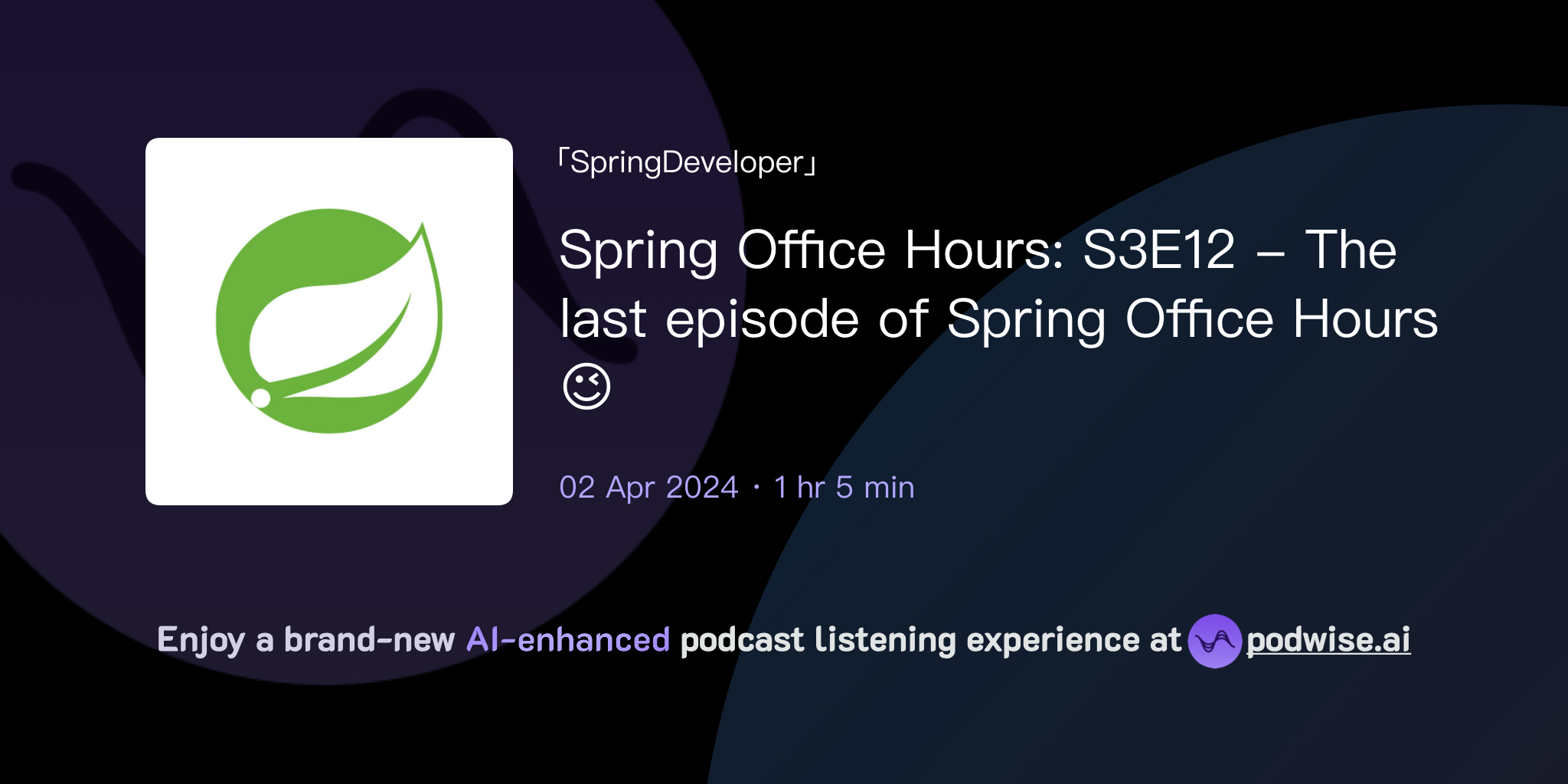 Spring Office Hours: S3E12 - The last episode of Spring Office Hours 😉 ...