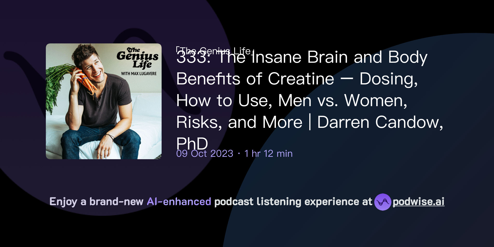 333: The Insane Brain and Body Benefits of Creatine – Dosing, How to Use, Men vs. Women, Risks ...