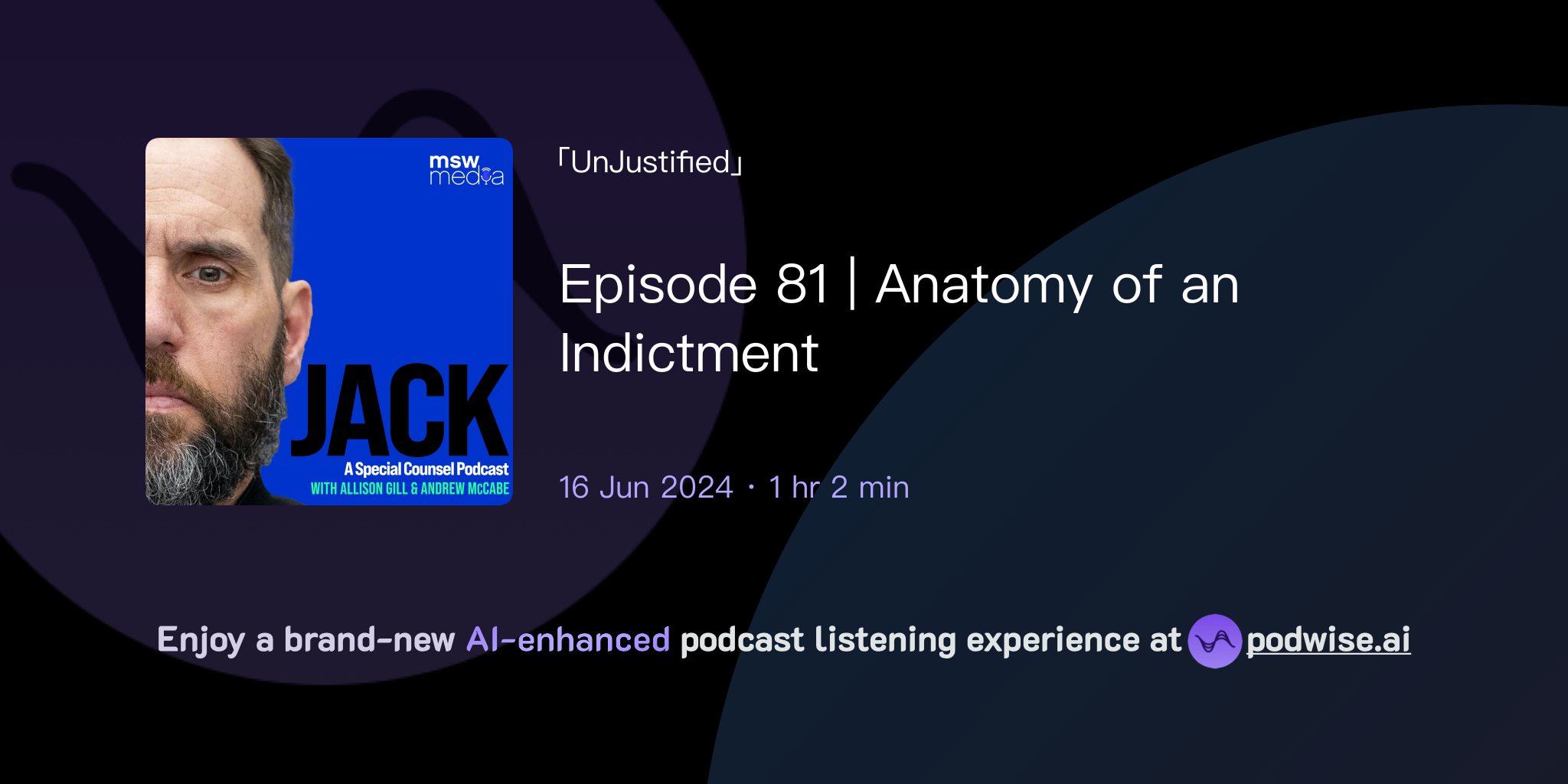 Episode 81 | Anatomy of an Indictment | UnJustified | Podwise