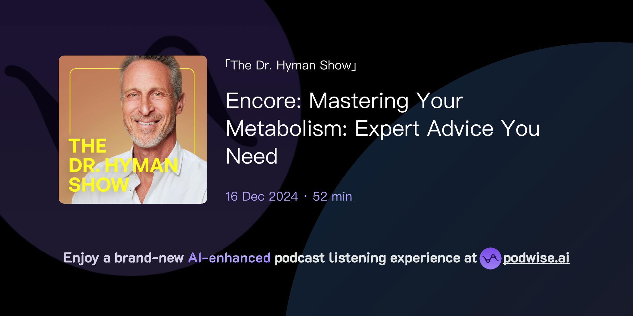 Encore: Mastering Your Metabolism: Expert Advice You Need | The Dr ...