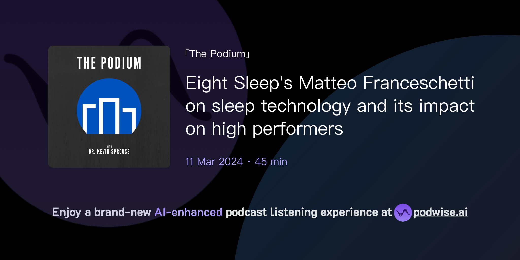 Eight Sleep's Matteo Franceschetti on sleep technology and its impact ...