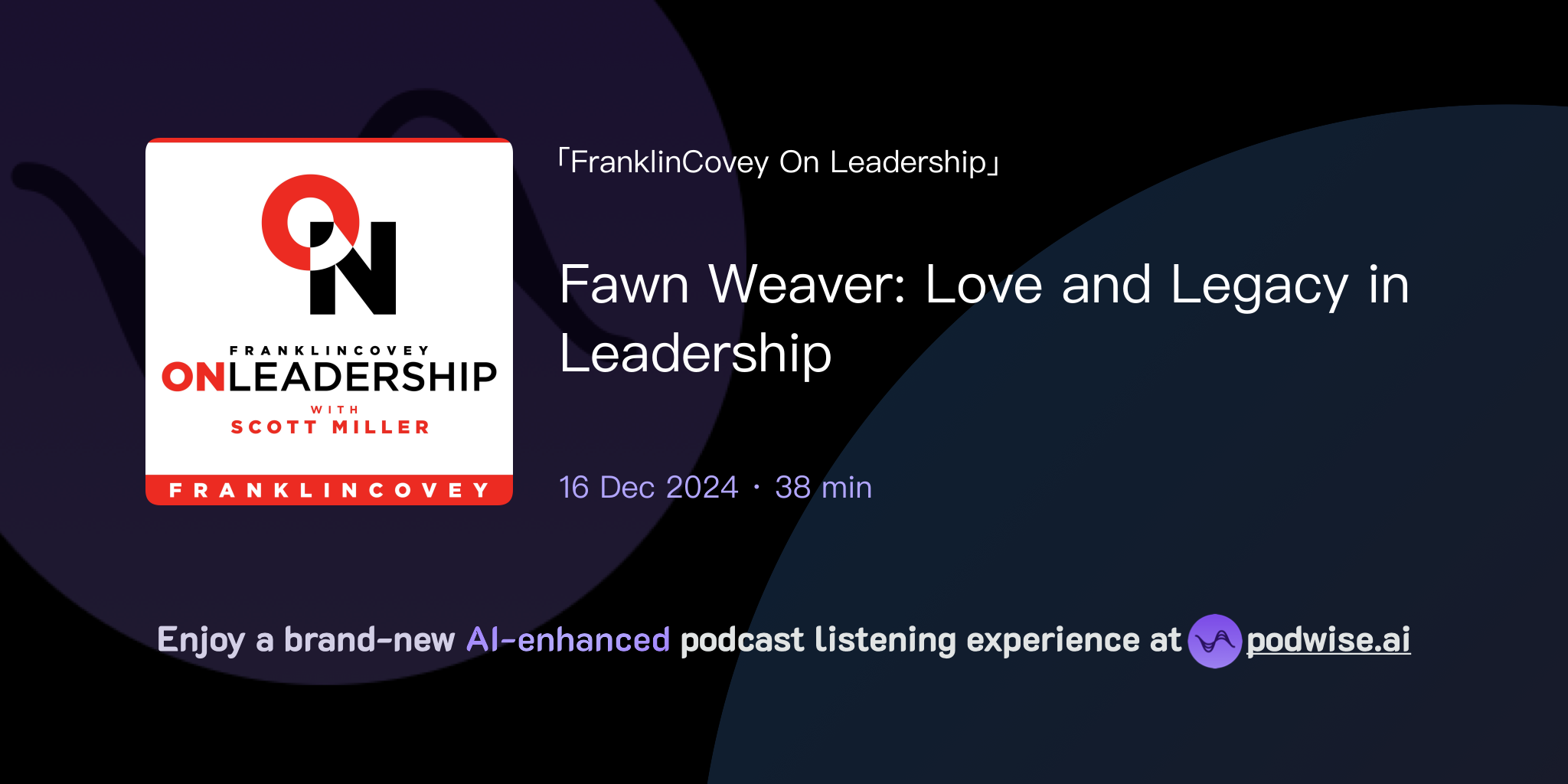 Fawn Weaver: Love and Legacy in Leadership | FranklinCovey On ...