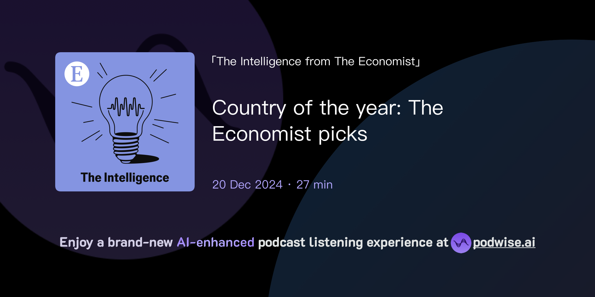 Country of the year: The Economist picks | The Intelligence from The ...