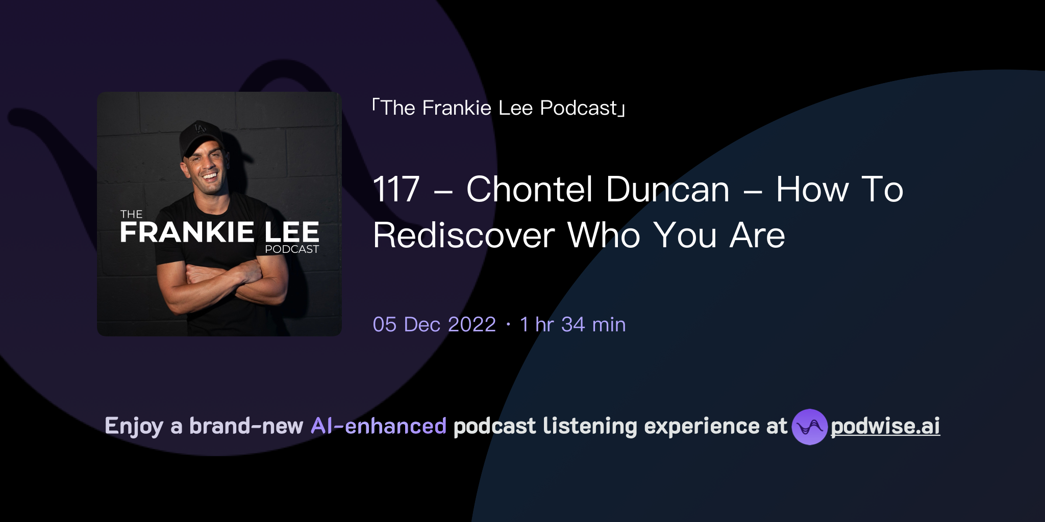 117 - Chontel Duncan - How To Rediscover Who You Are | The Frankie Lee ...