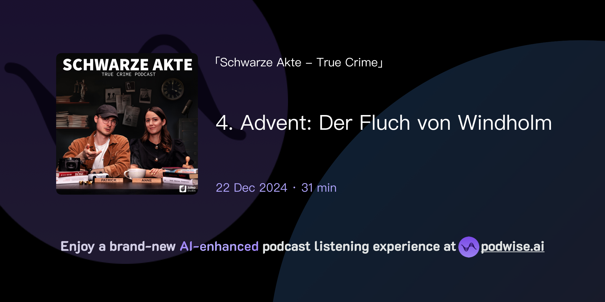 4. Advent: Der Fluch von Windholm | Schwarze Akte - True Crime | Podwise