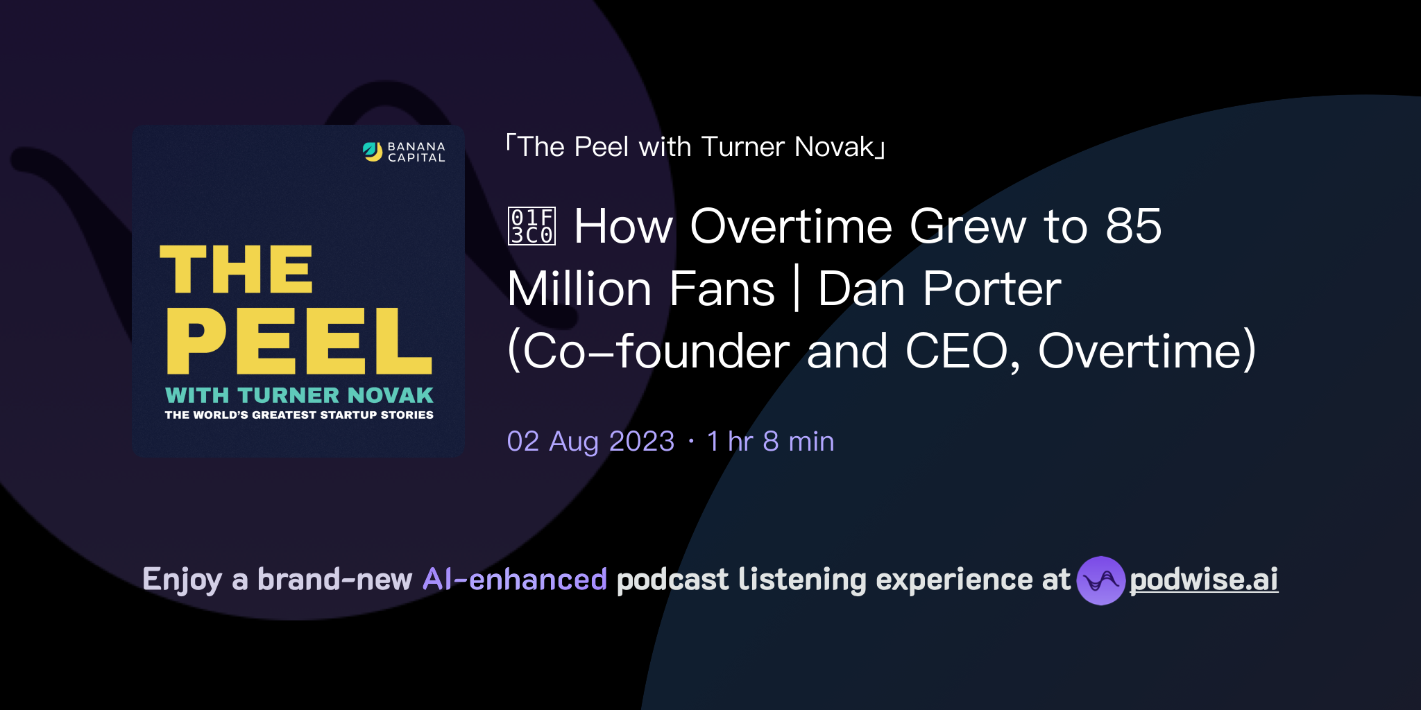 🏀 How Overtime Grew to 85 Million Fans | Dan Porter (Co-founder and CEO, Overtime) | The Peel ...