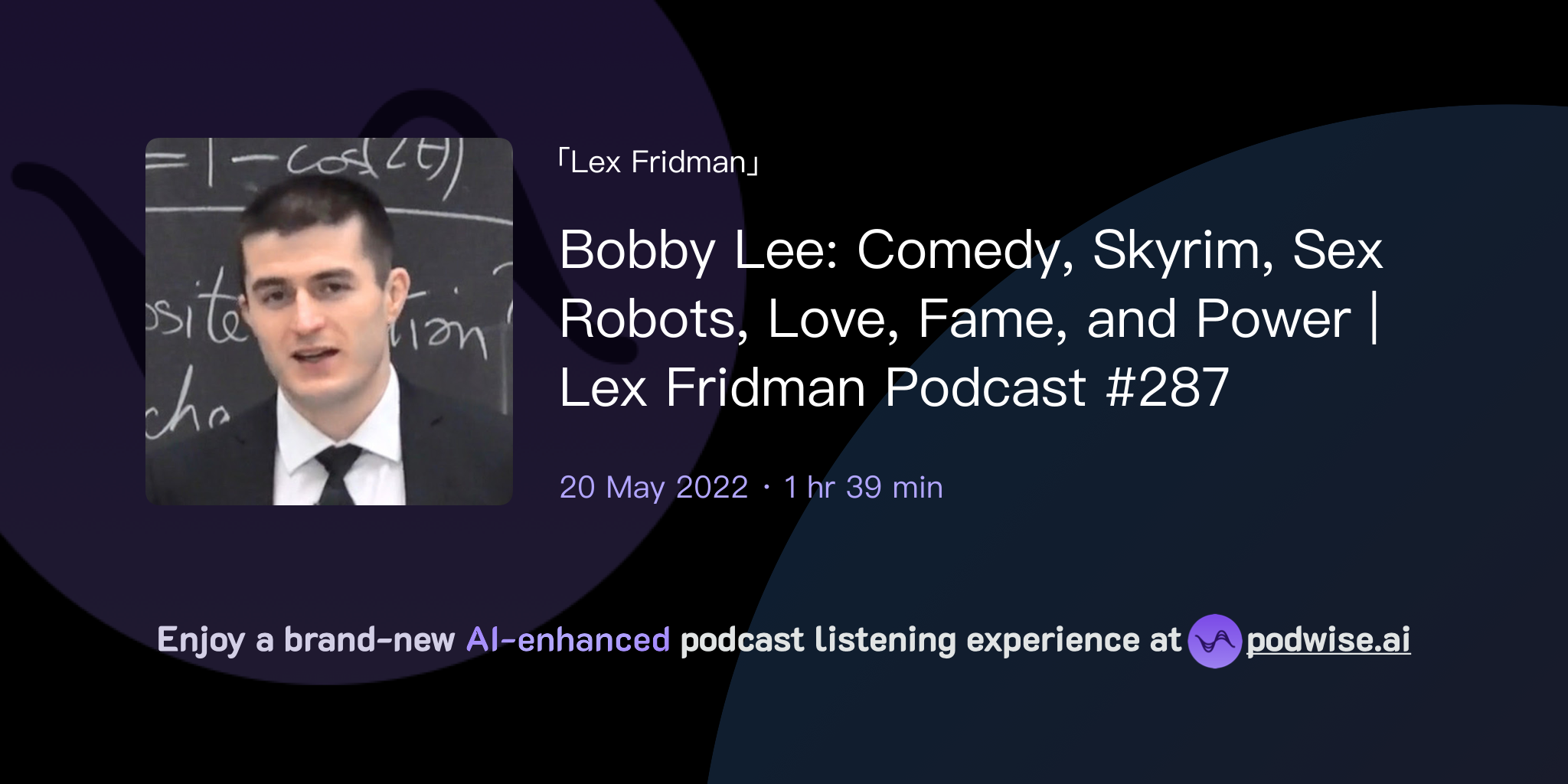 Bobby Lee: Comedy, Skyrim, Sex Robots, Love, Fame, and Power | Lex Fridman Podcast #287 | Lex ...