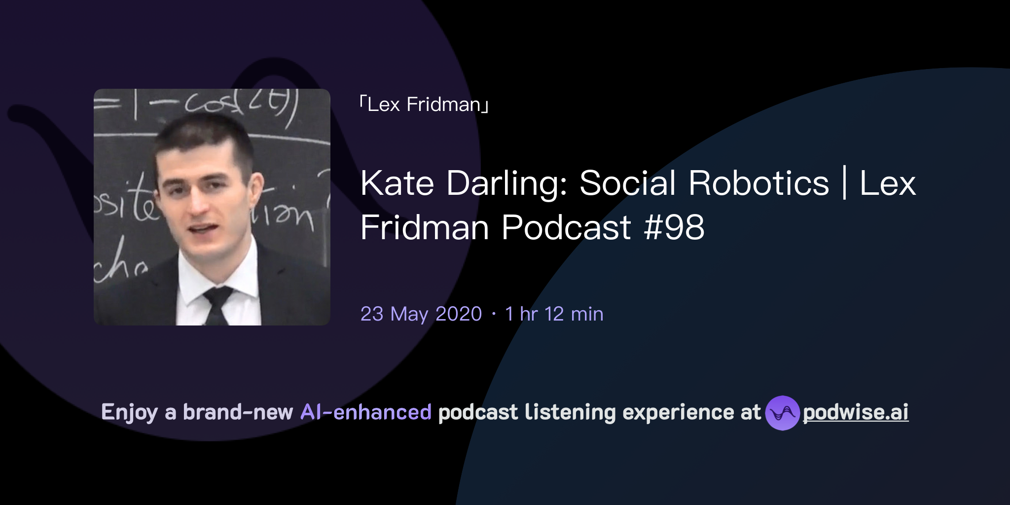 Kate Darling: Social Robotics | Lex Fridman Podcast #98 | Lex Fridman ...