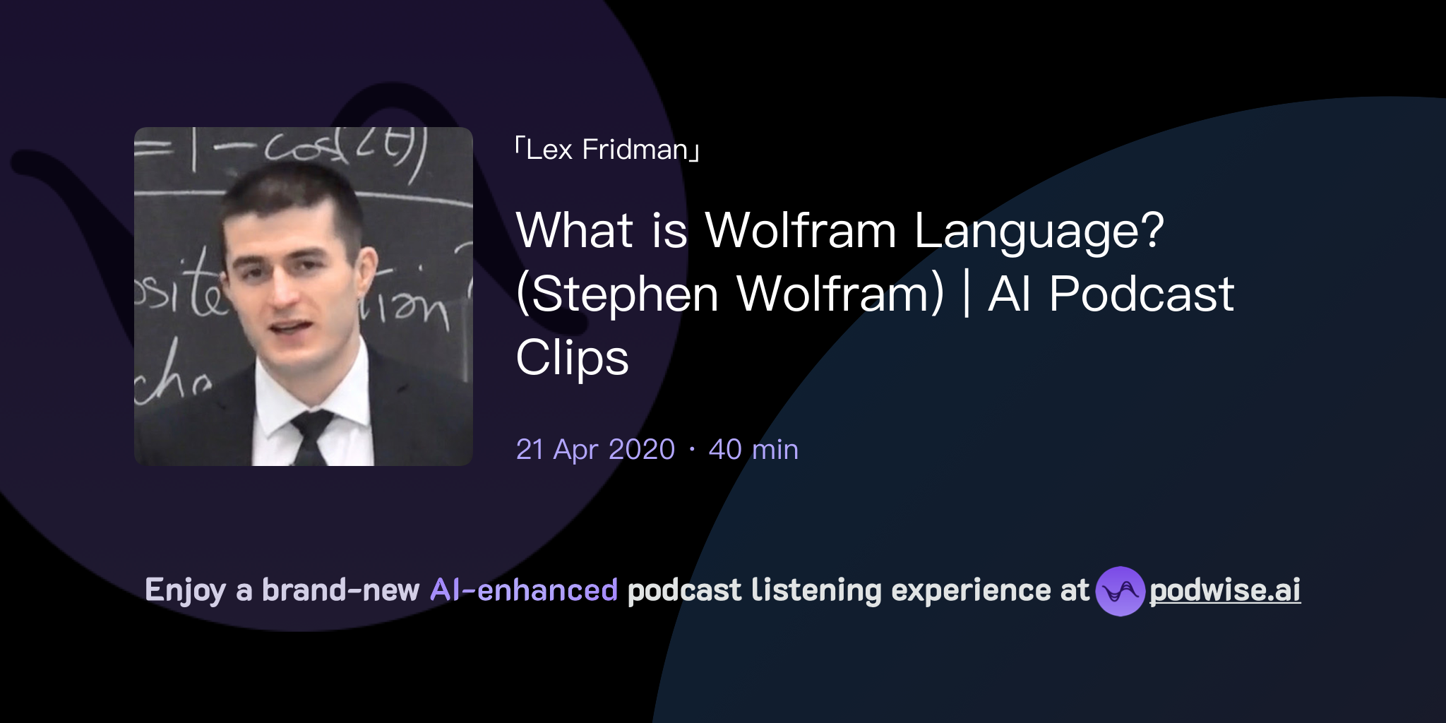 What is Wolfram Language? (Stephen Wolfram) | AI Podcast Clips | Lex ...