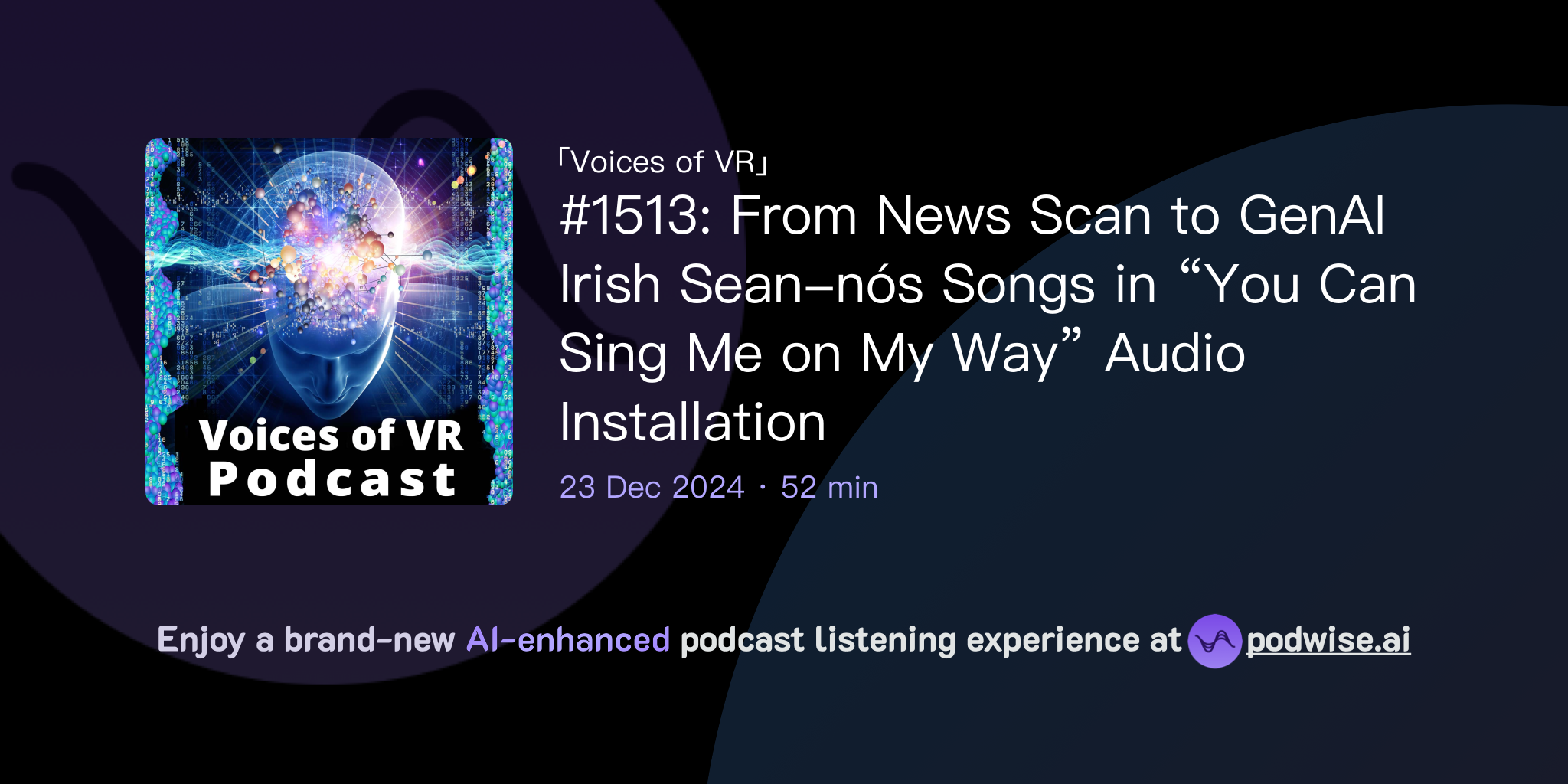 #1513: From News Scan to GenAI Irish Sean-nós Songs in “You Can Sing Me on My Way” Audio ...