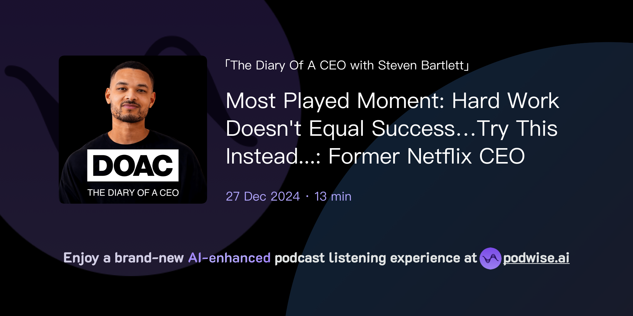 Most Played Moment: Hard Work Doesn't Equal Success…Try This Instead ...