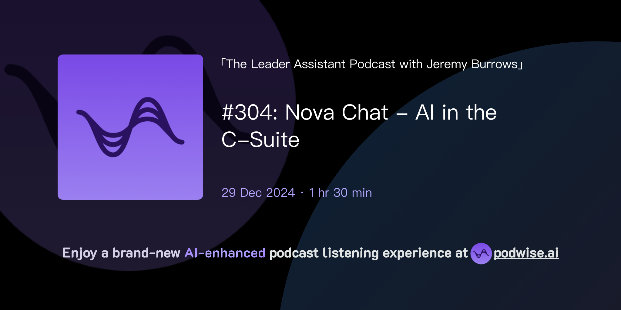 #304: Nova Chat - AI in the C-Suite | The Leader Assistant Podcast with ...