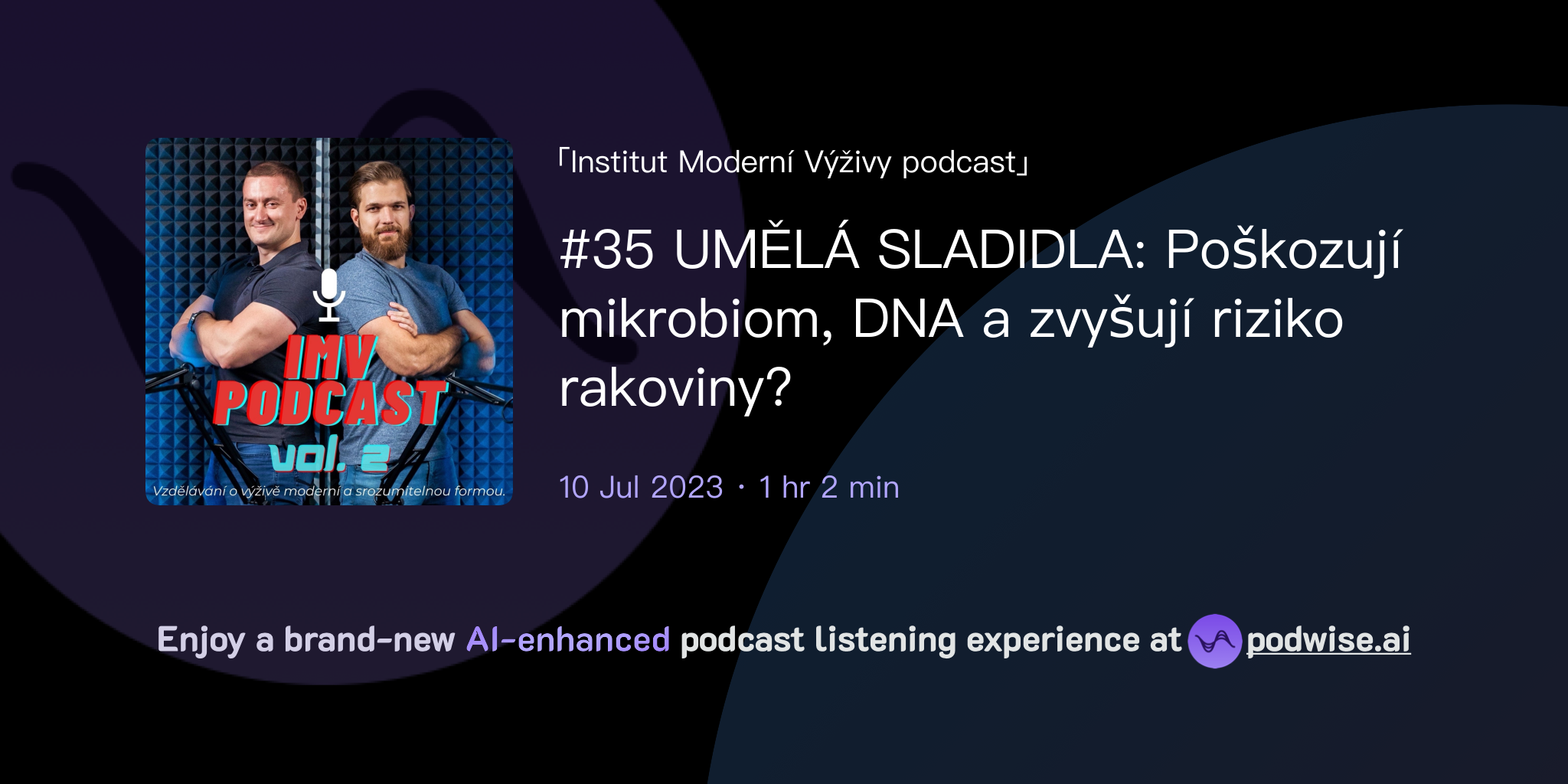 #35 UMĚLÁ SLADIDLA: Poškozují mikrobiom, DNA a zvyšují riziko rakoviny? | Institut Moderní ...