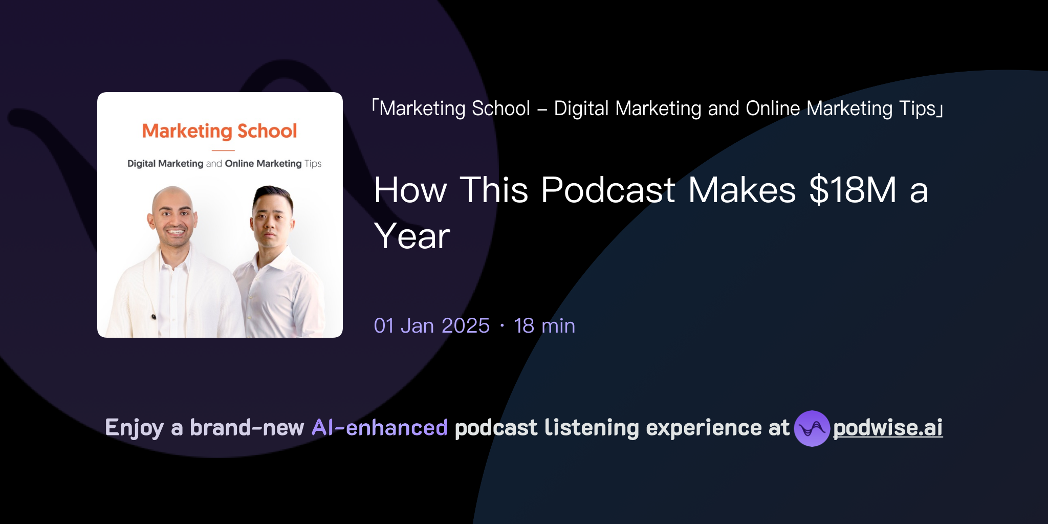 How This Podcast Makes $18M a Year | Marketing School - Digital Marketing and Online Marketing ...