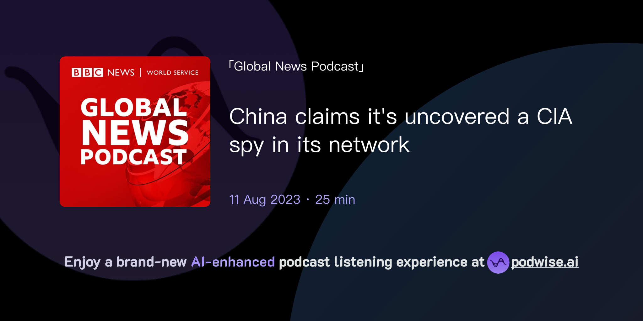 China claims it's uncovered a CIA spy in its network | Global News ...