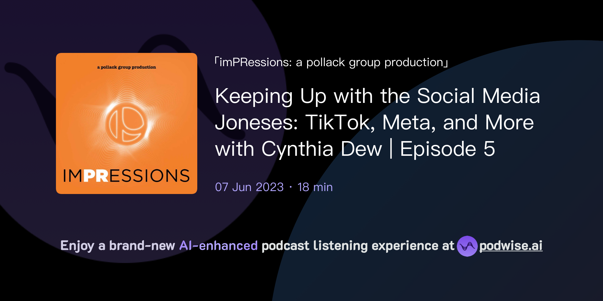 Keeping Up with the Social Media Joneses: TikTok, Meta, and More with Cynthia Dew | Episode 5 ...