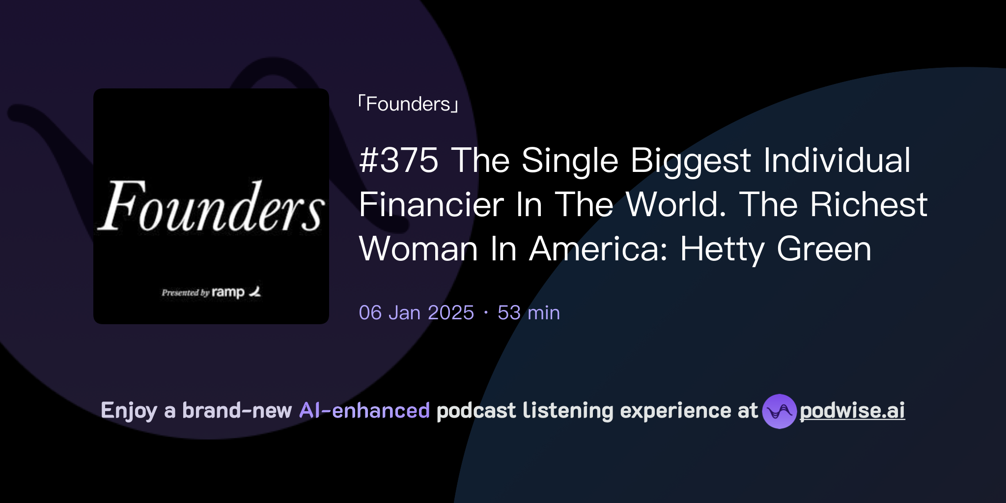 #375 The Single Biggest Individual Financier In The World. The Richest ...