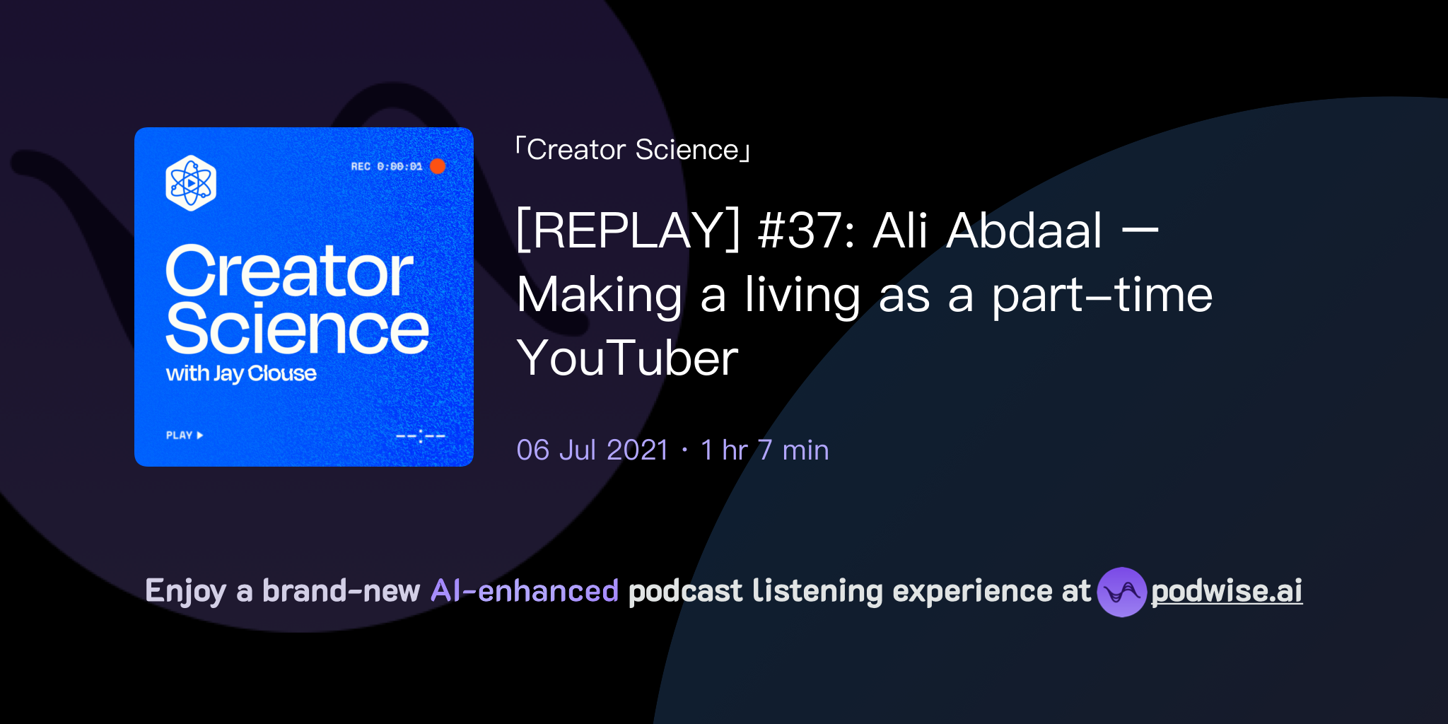[REPLAY] #37: Ali Abdaal – Making a living as a part-time YouTuber ...