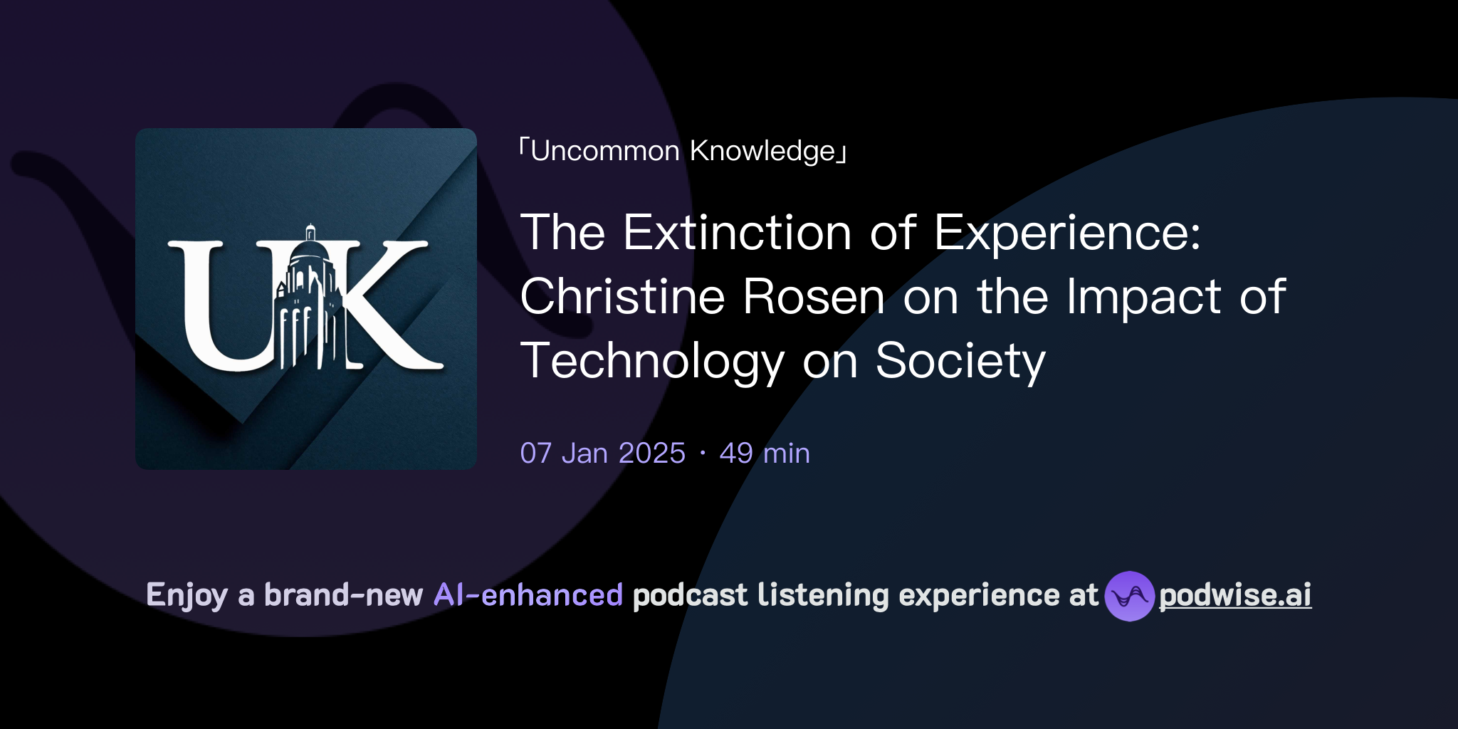 The Extinction of Experience: Christine Rosen on the Impact of ...