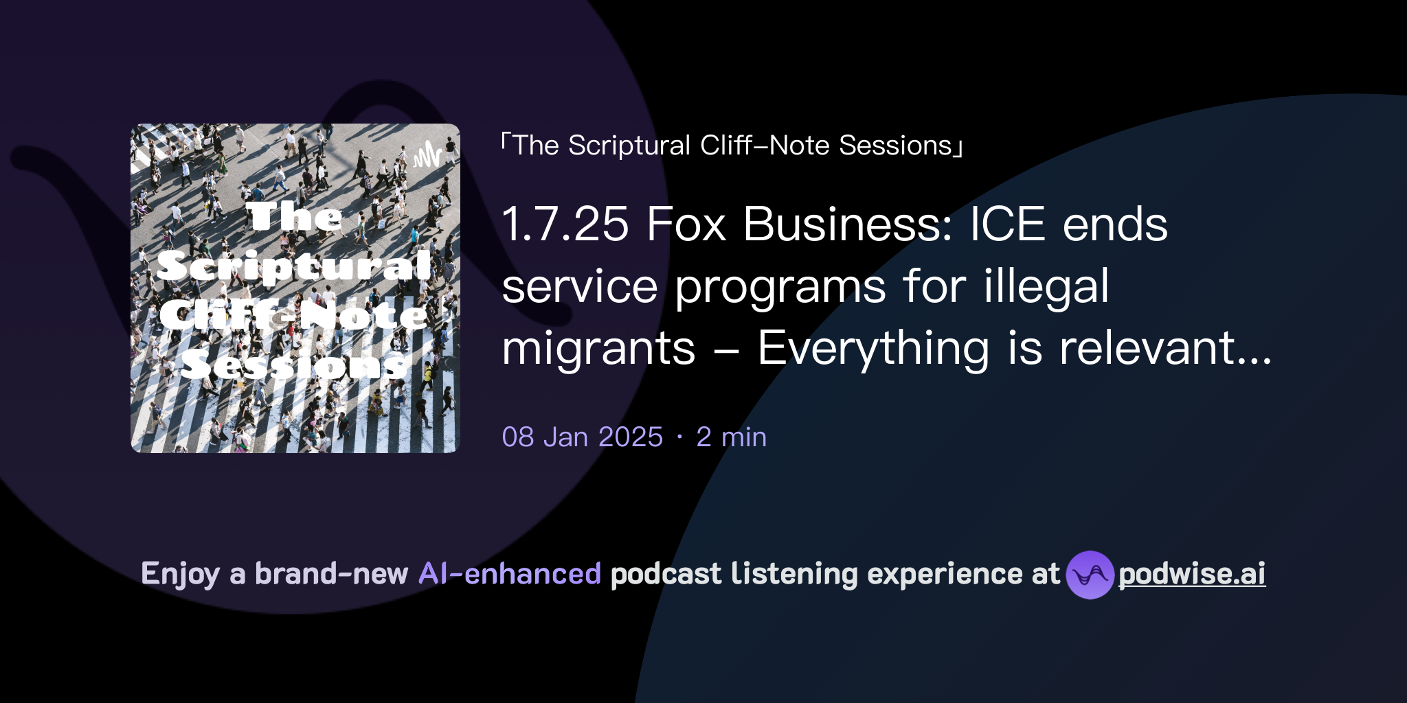 1.7.25 Fox Business: ICE ends service programs for illegal migrants ...