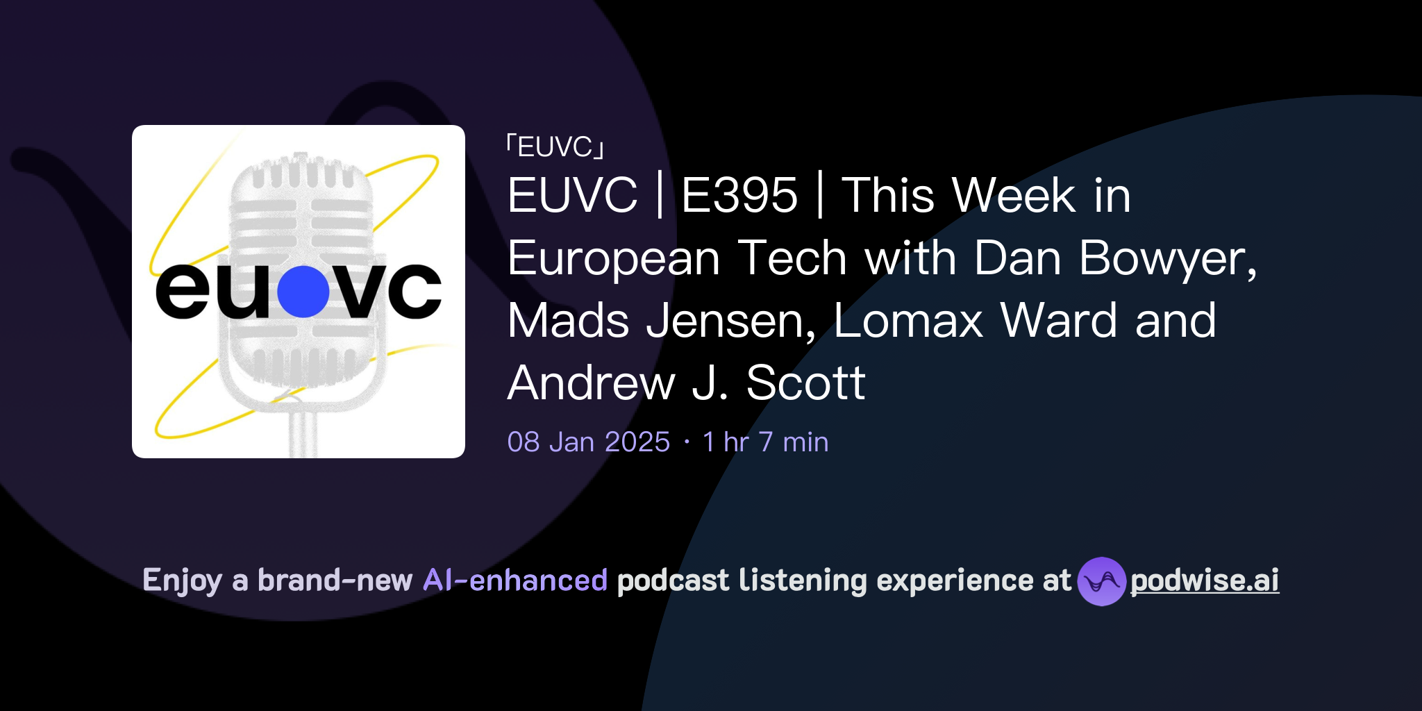 EUVC | E395 | This Week in European Tech with Dan Bowyer, Mads Jensen ...