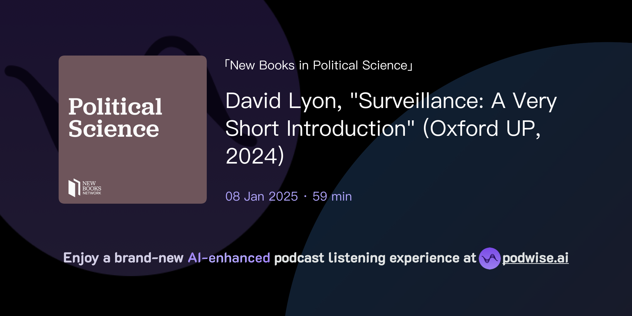 David Lyon, "Surveillance: A Very Short Introduction" (Oxford UP, 2024 ...
