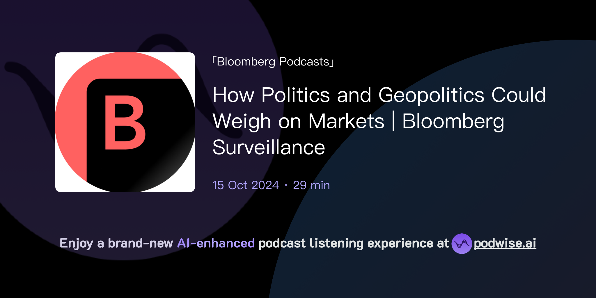 How Politics and Geopolitics Could Weigh on Markets | Bloomberg ...